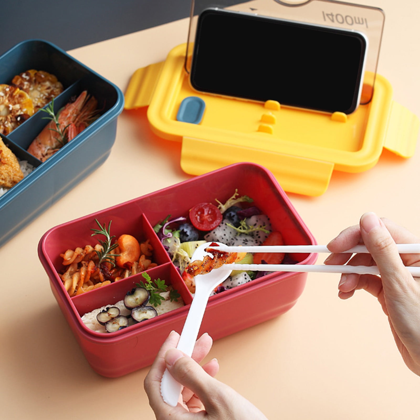 Guozer Clearance 2 Compartment Microwavable Lunch Box 1PCS Travel Lunch ...