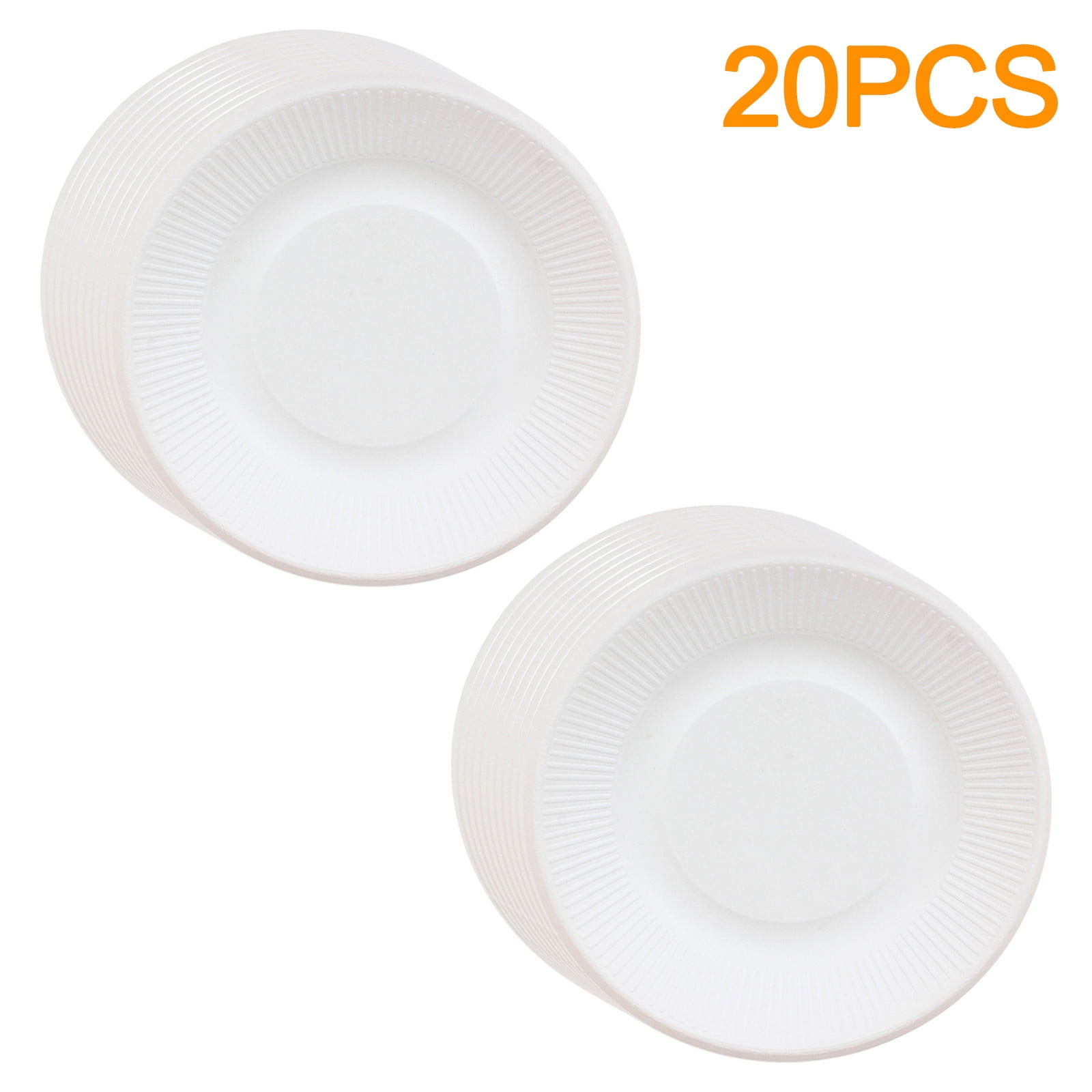 Guozer 20Pcs 7In Disposable Paper Plates for Dinner Thickened Round ...