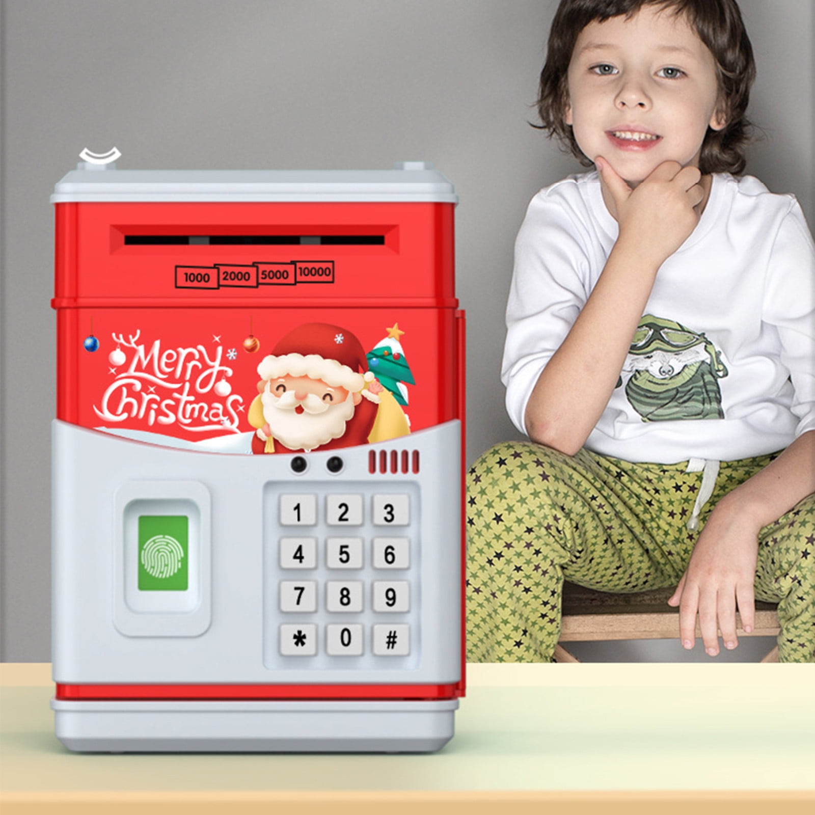 Guozer Christmas Money Bank, Electric Coin Bank for Kids, Coin Bank for ...
