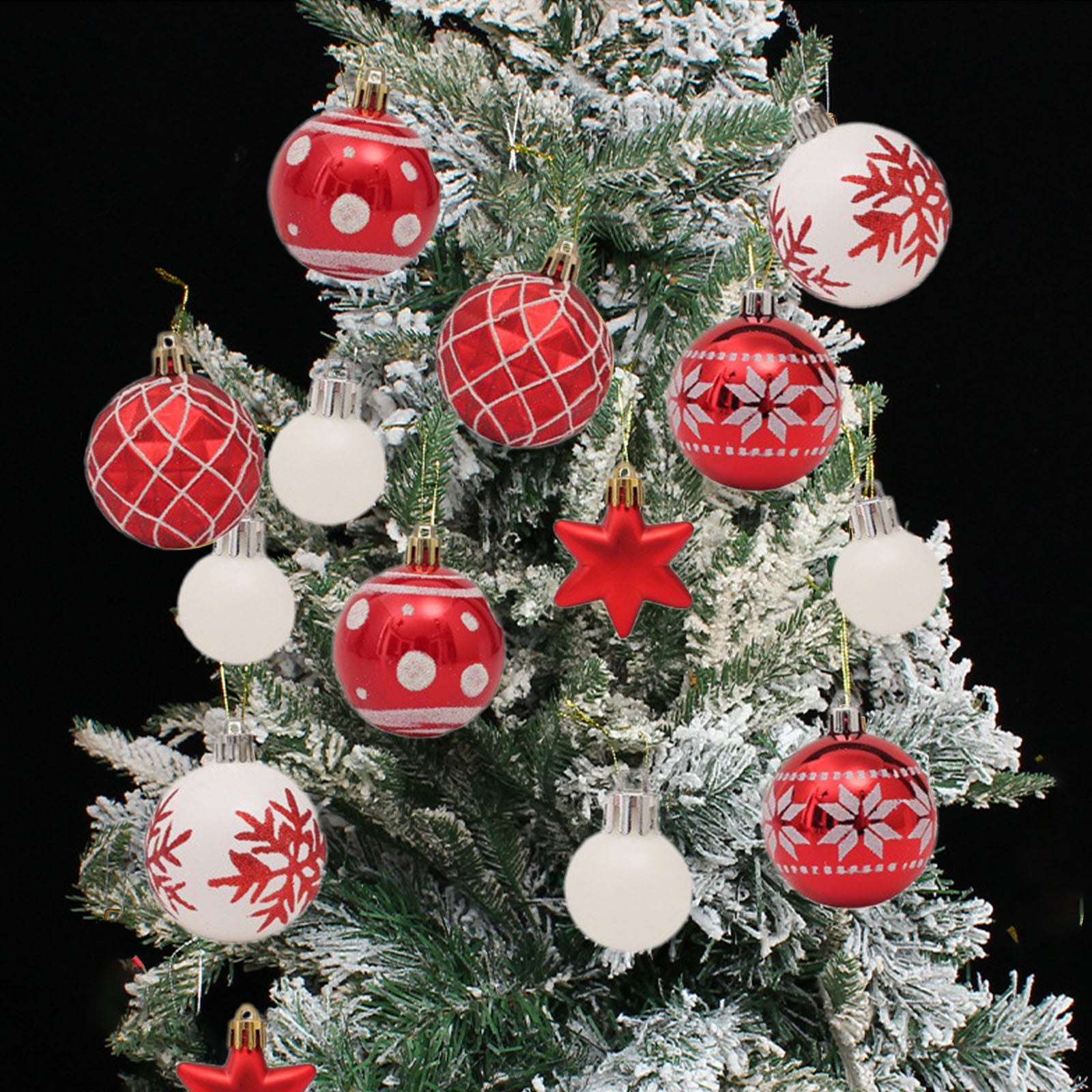 Guozer Christmas Tree Ornaments Kit 1Set Colorful Plastic Christmas ...