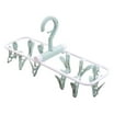 Bxaolu Foldable Clip and Drip Hanger with 32 Clips - Plastic Hanging ...