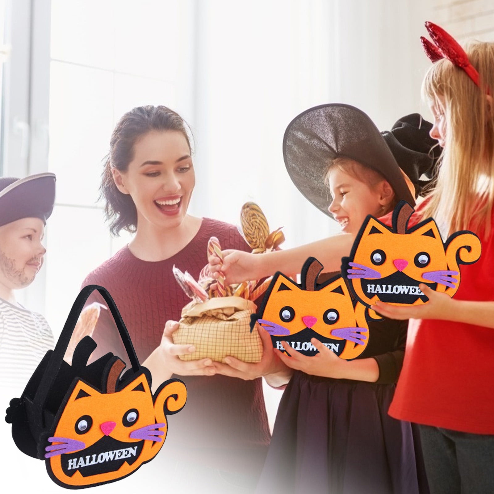 Guozer Halloween Buckets for Kids 1PCS Halloween Baskets for Adults ...