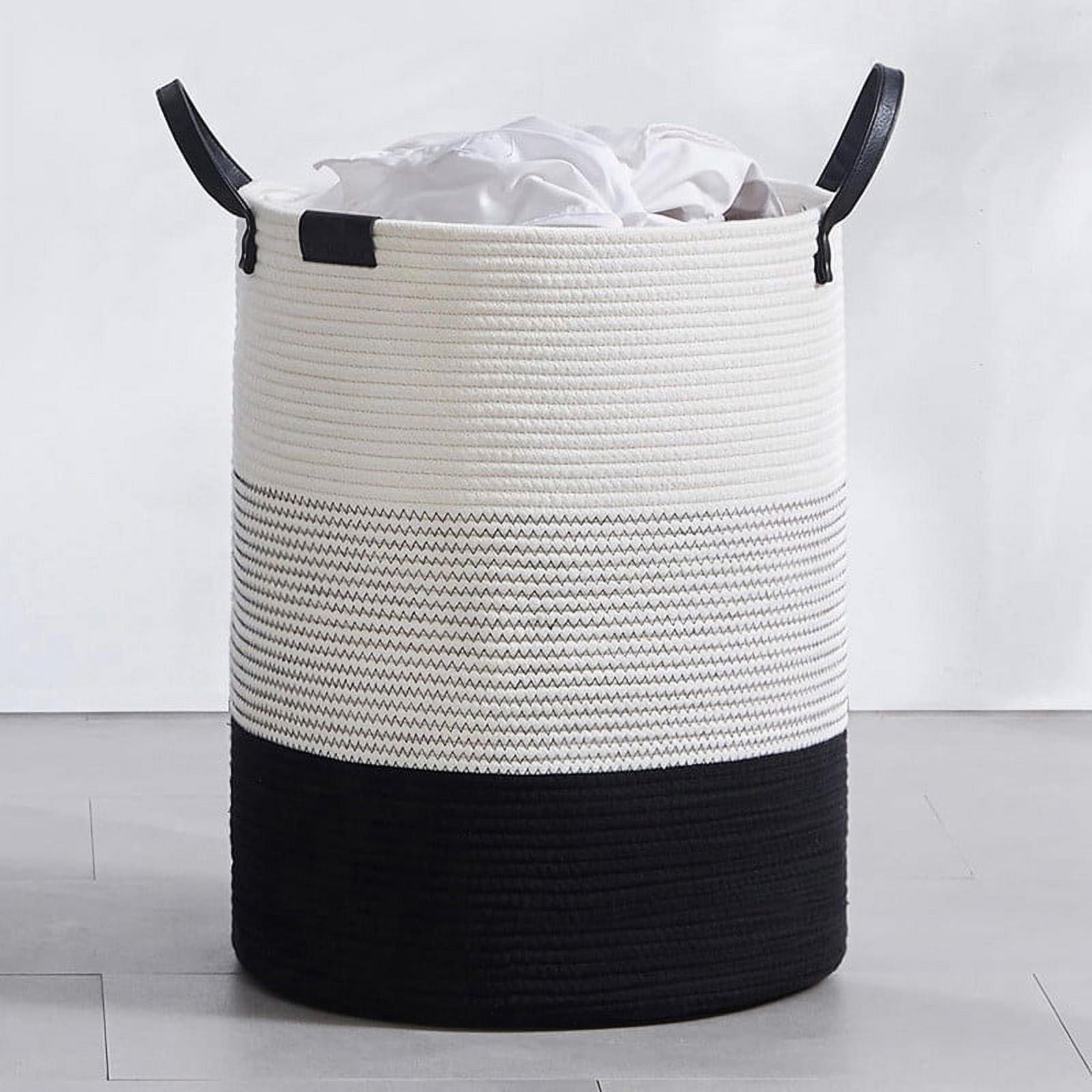 Guozer Clearance Round Woven Storage Baskets, Soft Cotton Rope Woven ...