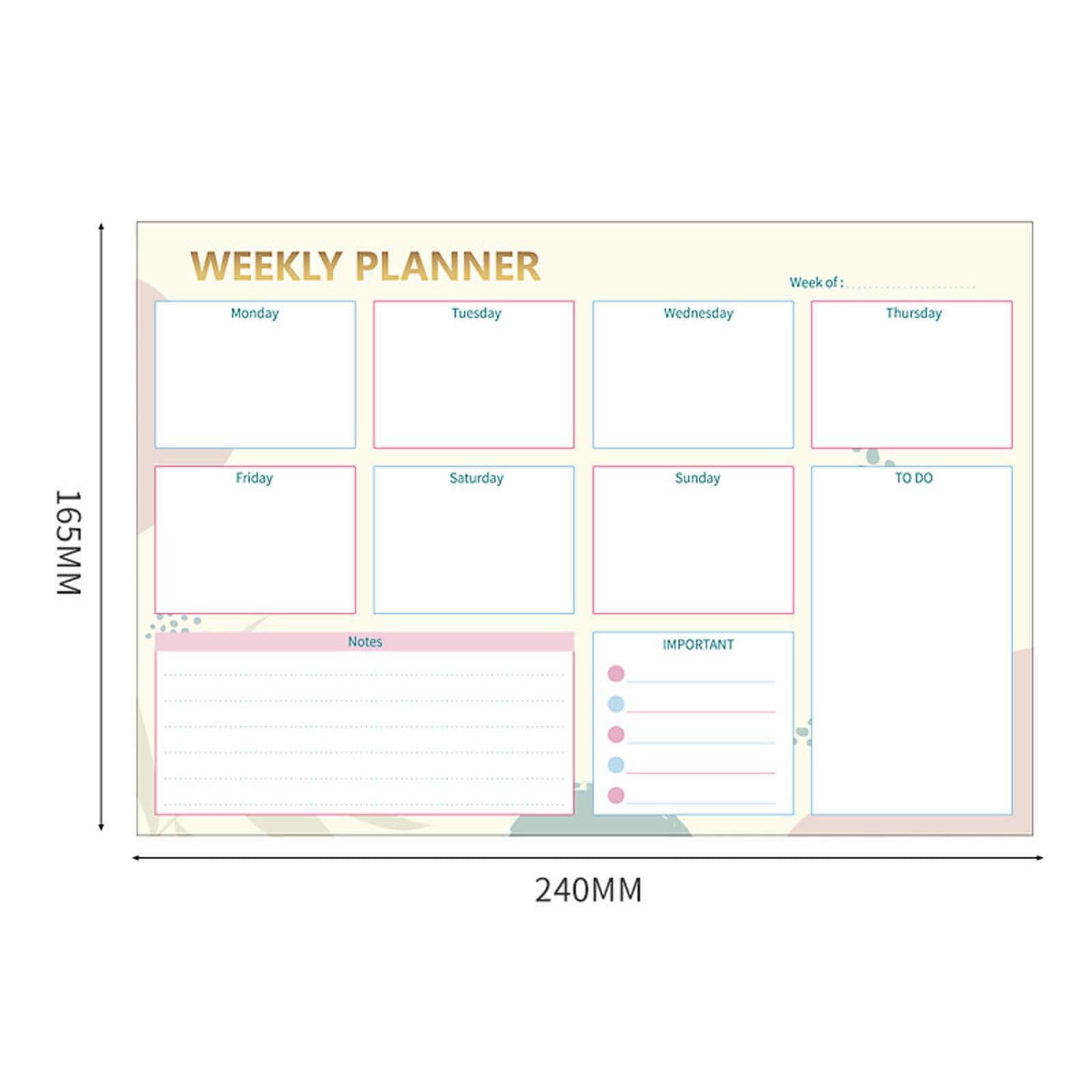 Guozer Time Management Notebook 1PCS Magnetic Weekly Planner Efficiency ...