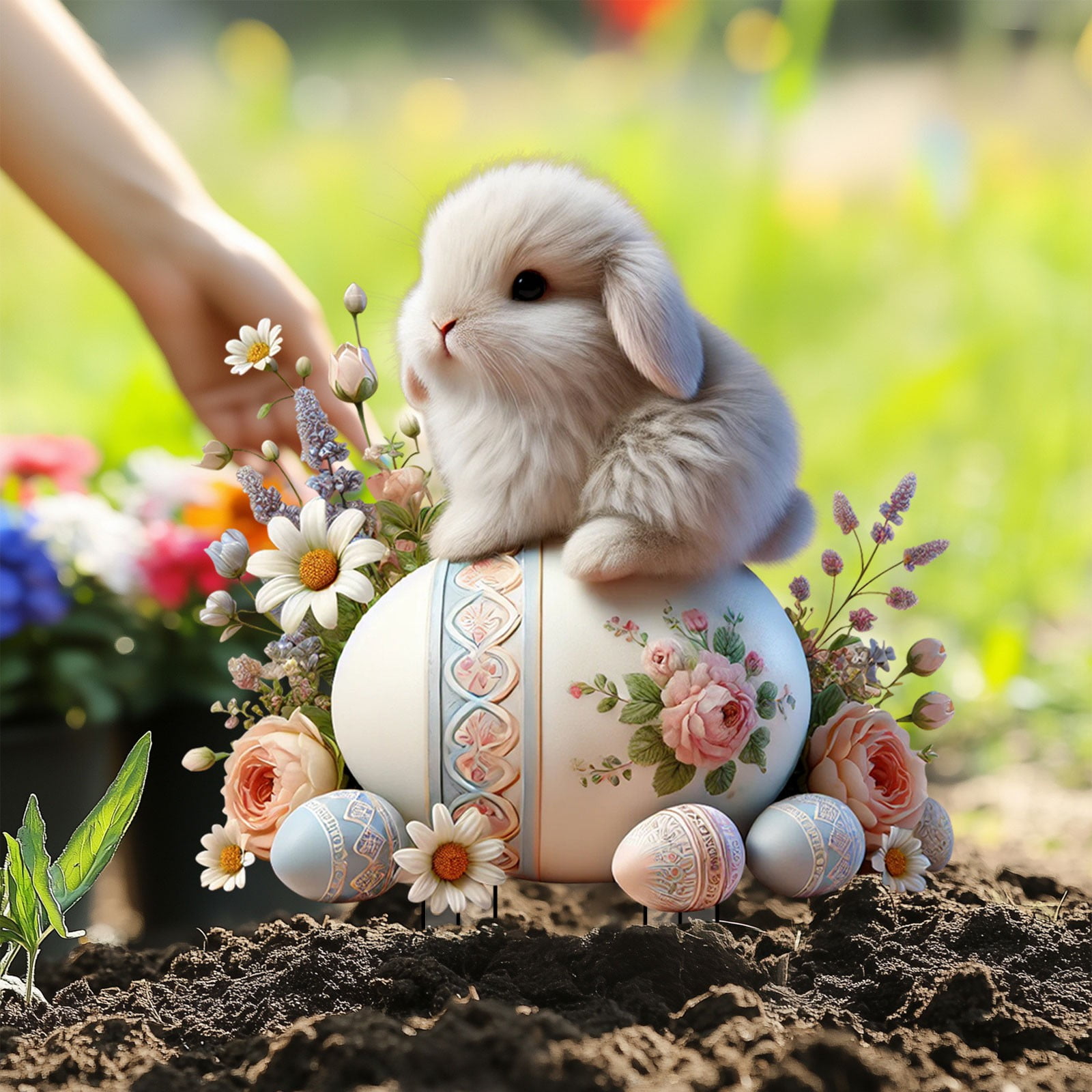 Guozer Easter Decorations Outdoor, Acrylic Floor Insert, Waterproof ...