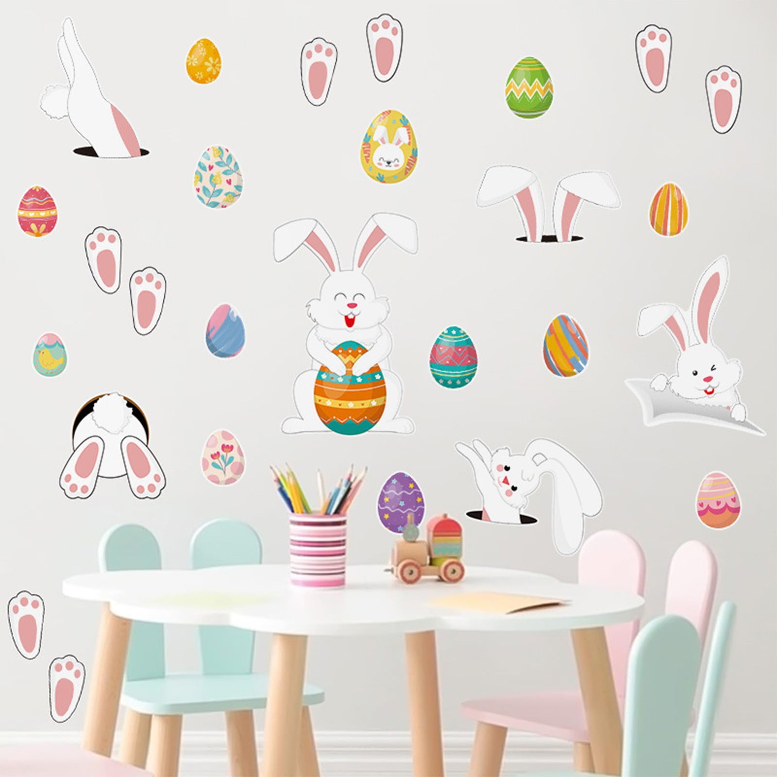 Guozer Easter Wall Stickers & Murals Wall Decals Peel and Stick Easter ...