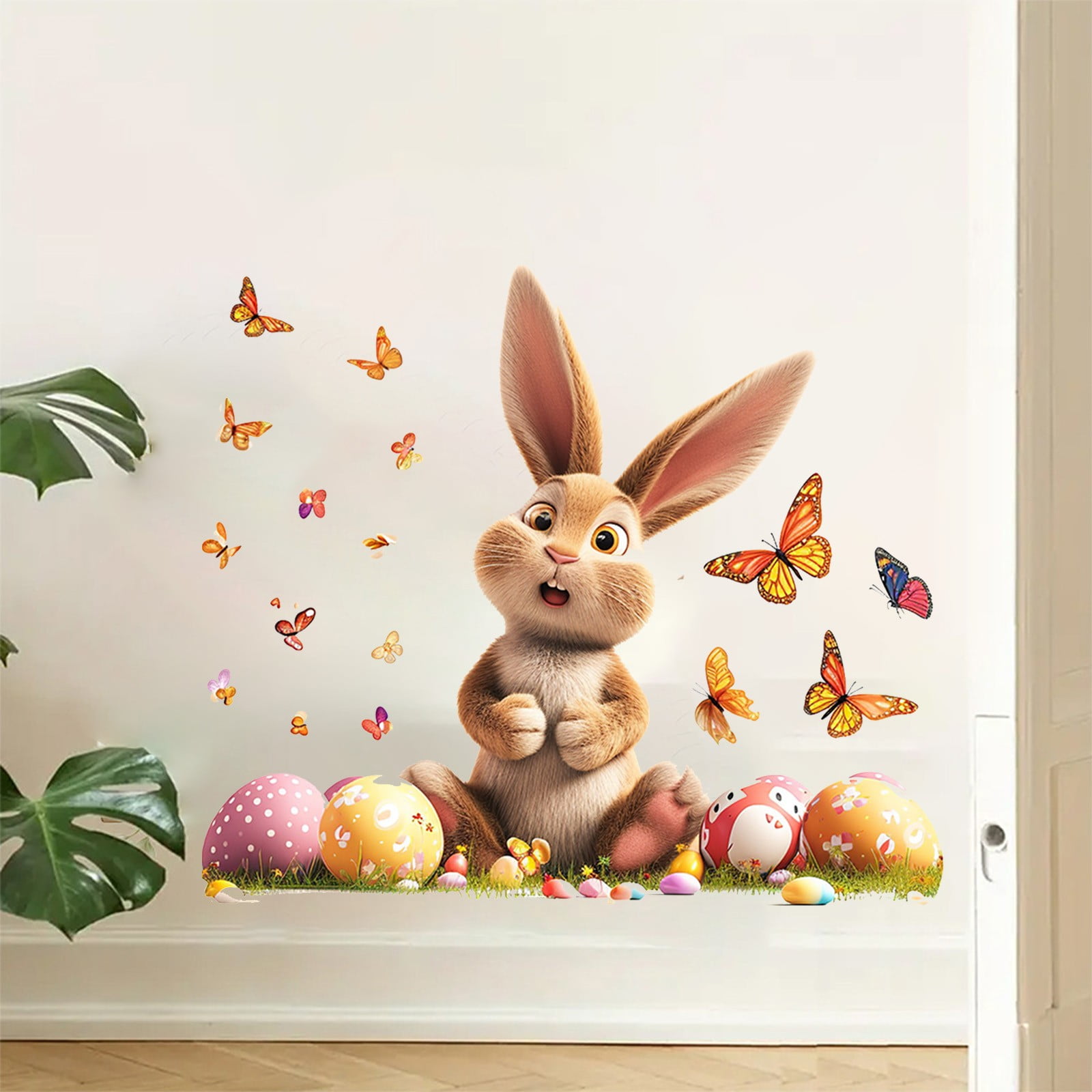 Guozer Easter Wall Stickers & Murals Wall Decals Peel and Stick Easter ...