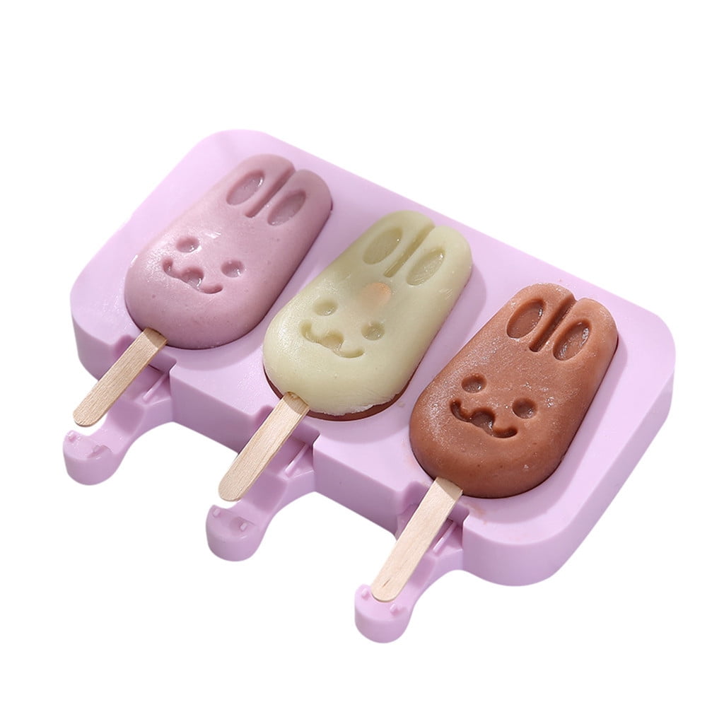 Guozer Ice Cream Container Set of 3 Ice-cream Moulds Homemade Popsicle ...