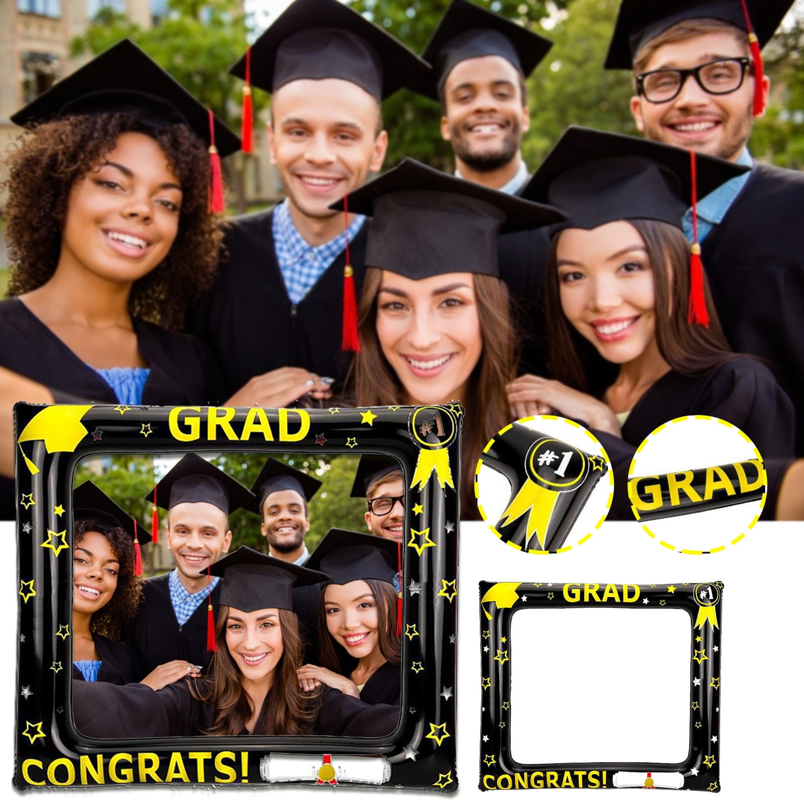 Guozer Inflatable Photo Frame Centerpiece for Graduation Party Picture ...