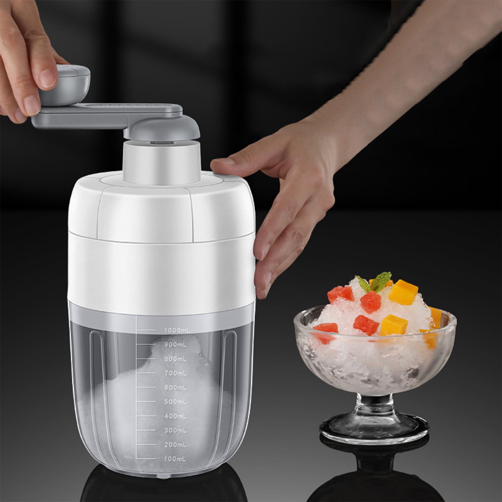 Guozer Manual Rotary Ice Crusher Small Manual Shaving Ice Machine for ...