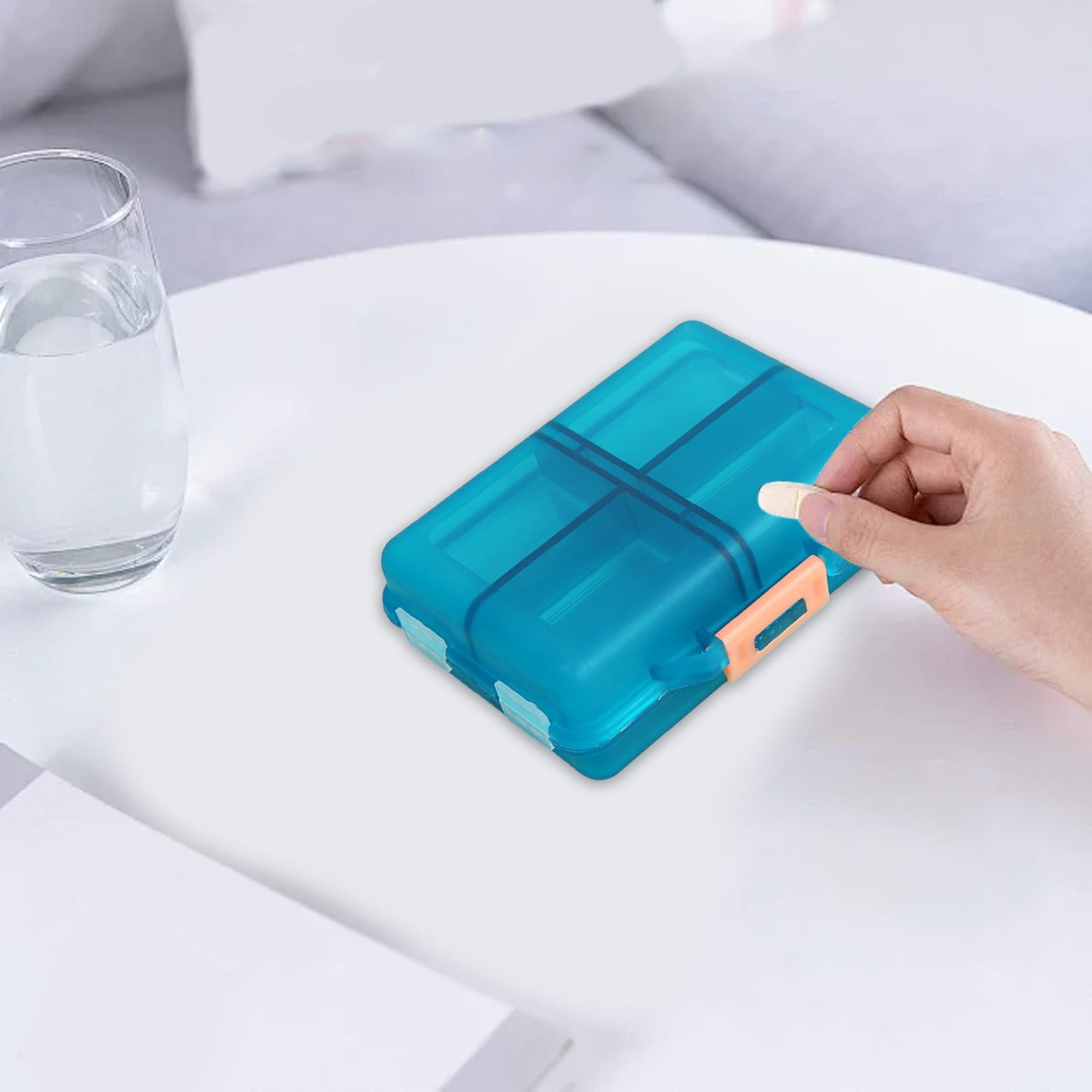 Guozer Medicine Pill Organizer Pill Box Travel Vitamin Organizer with 8 ...