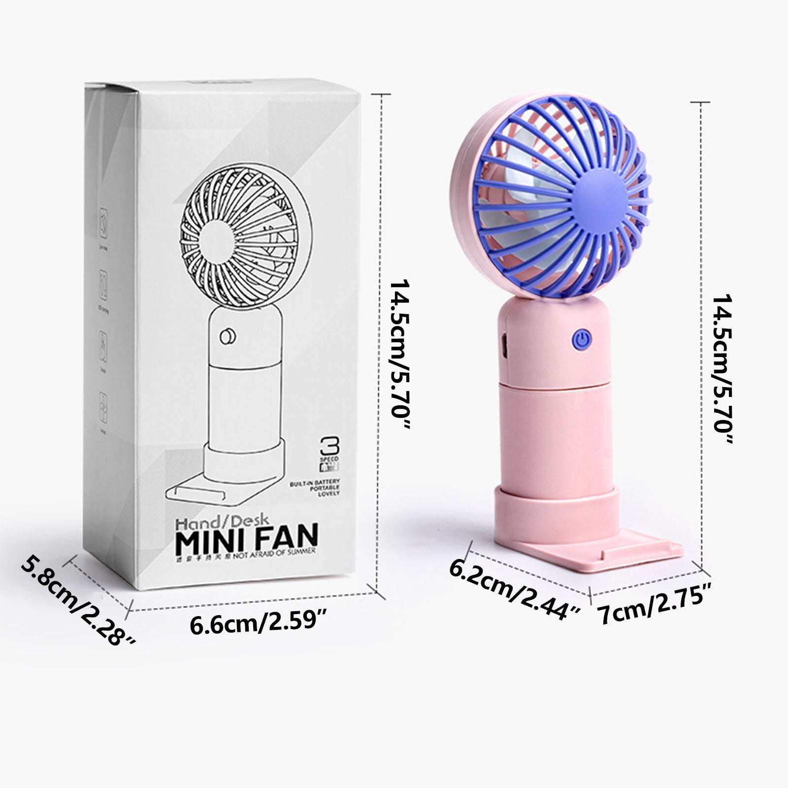 Guozer Mini Mute Small Fan Portable Small Fan Outdoor Small Fan Desktop ...