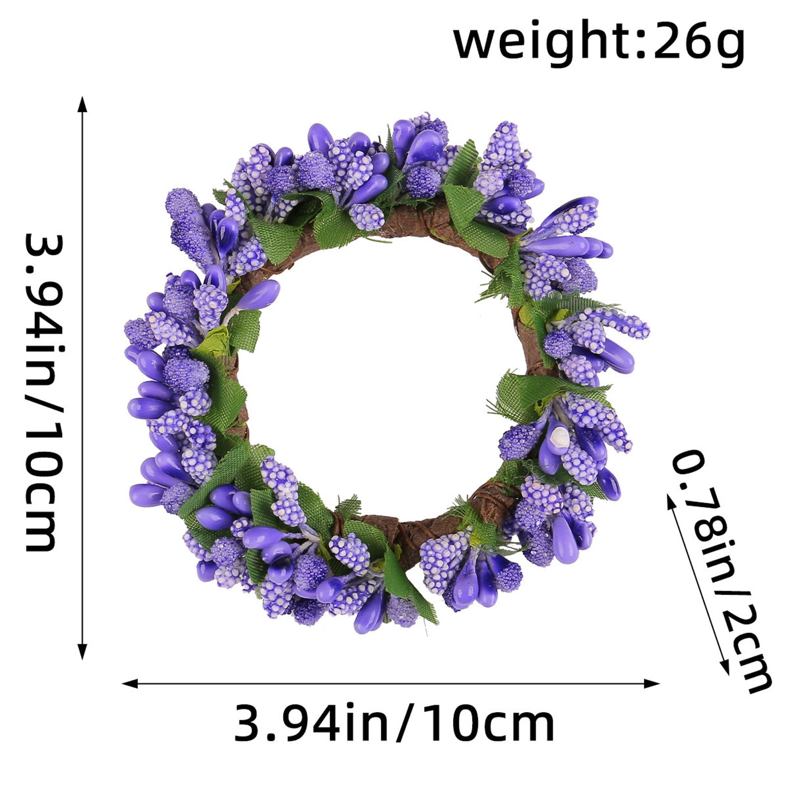 Guozer Mini Wreath 1PCS Hanging Plants Artificial Decor Candle Base ...