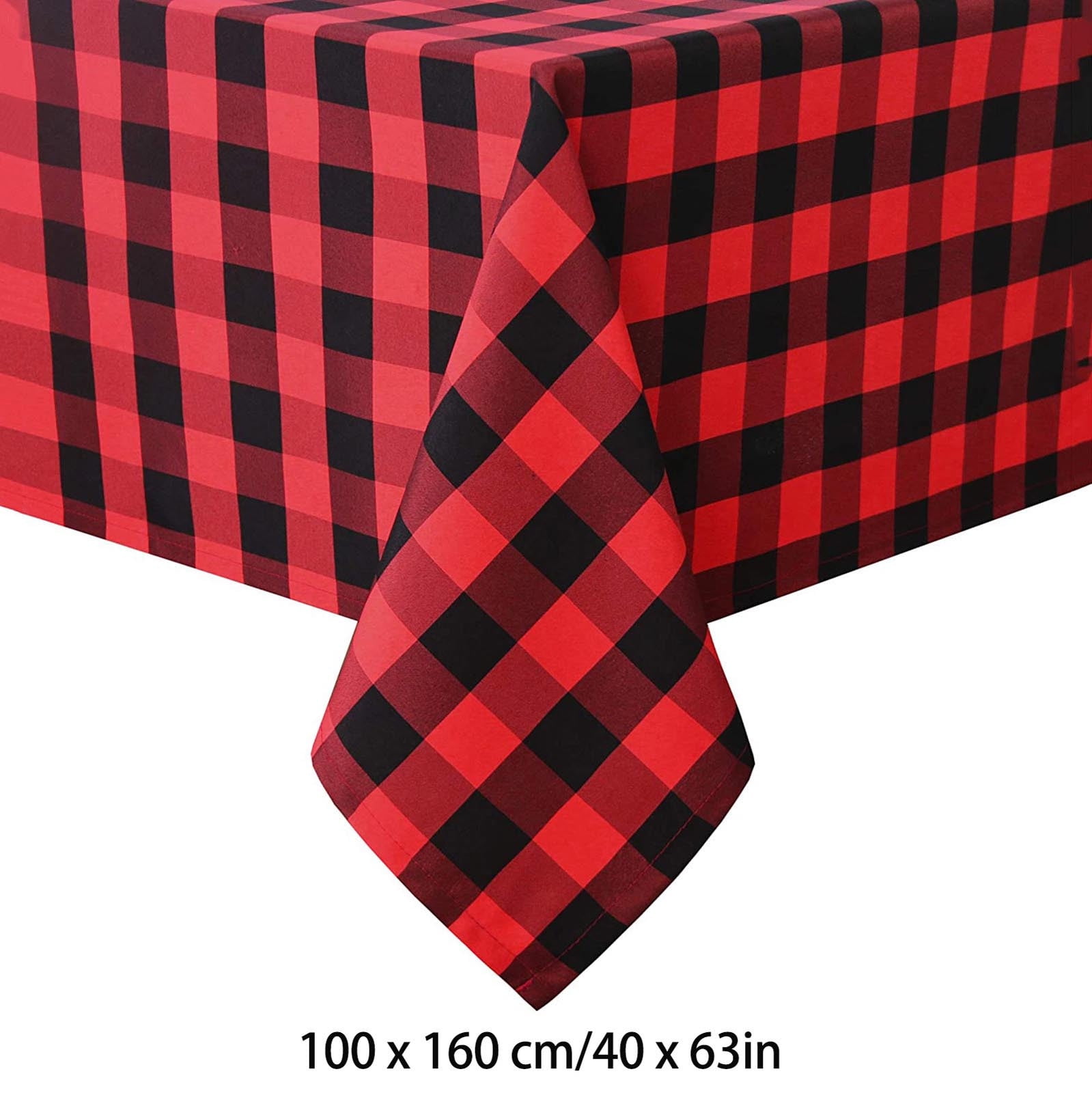 Guozer Rectangular Waterproof Tablecloth 13.8 in x 9.8 in Red and Black ...