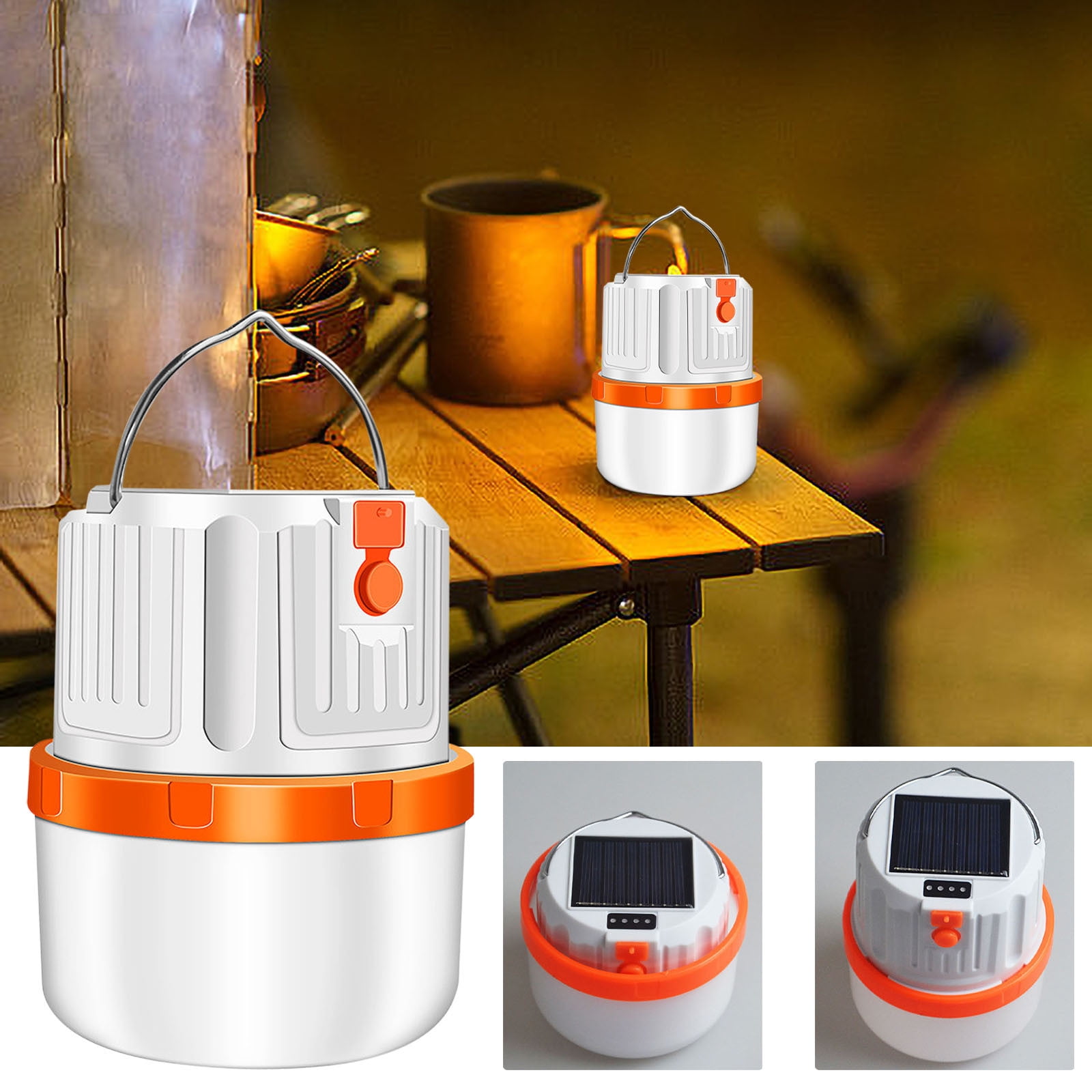 Guozer Solar Camping Hanging Lamp 1PCS Hanging Tent Lights Rechargeable ...