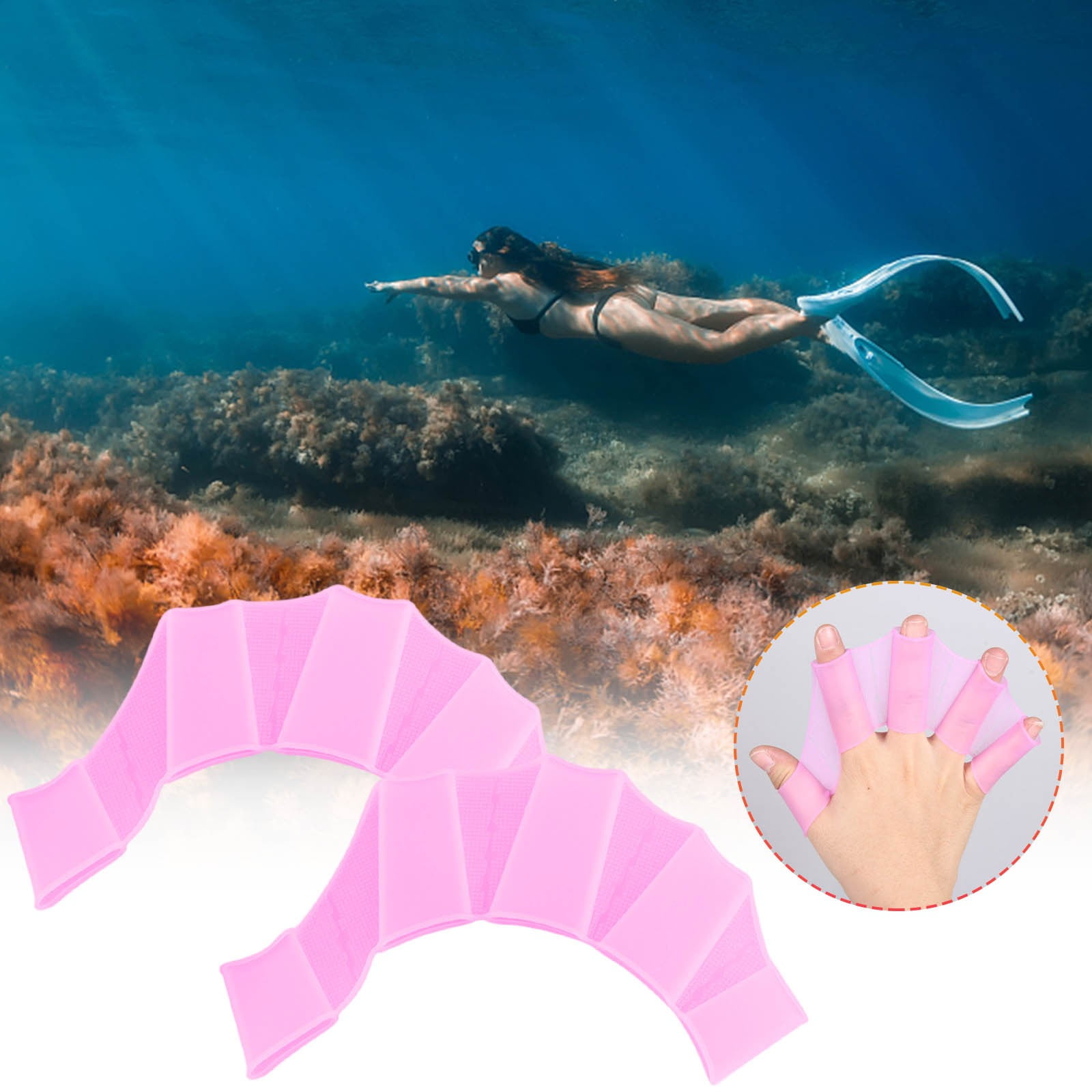 Guozer Swim Paddles for Beginner Swimming Silicone Hand Webbing ...
