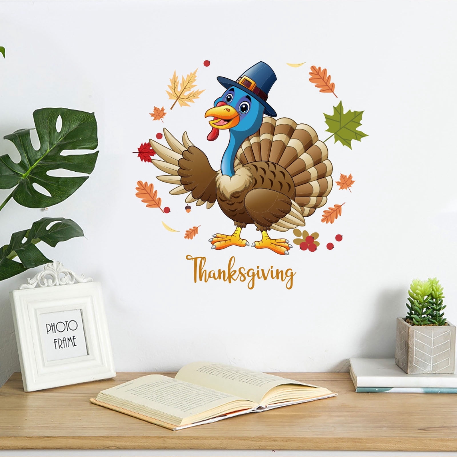 Guozer Turkey Sticker for Fall Decorations Thanksgiving Window Clings ...