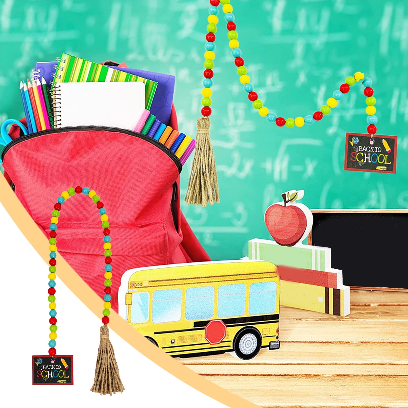 Guozer Welcome Door Sign for Classroom Wooden Bead with Tassels ...