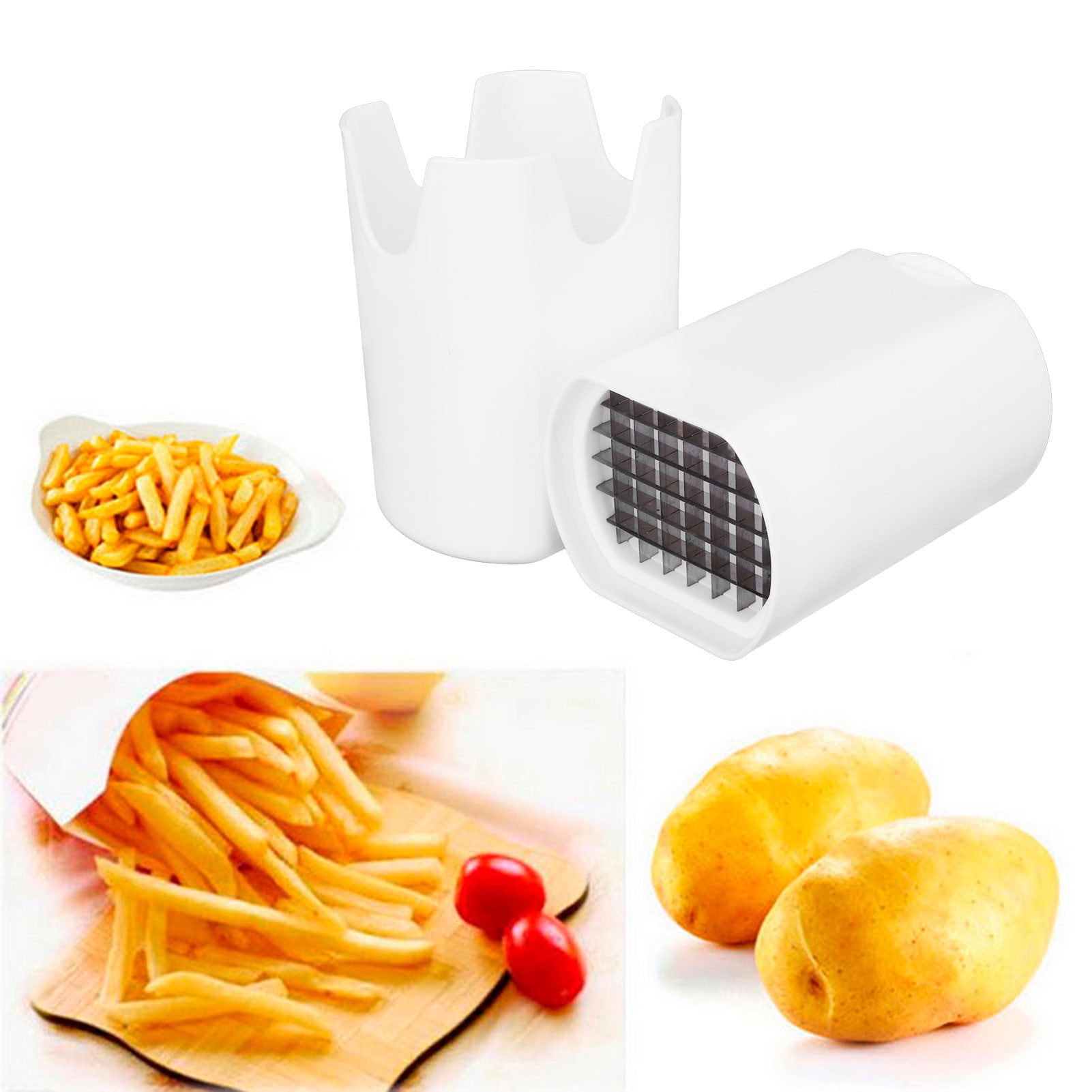 Gupbes French Fry Cutter Potato Vegetable Fruit Slicing Tools With Lid ...