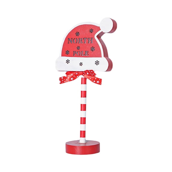 Gupgi Christmas Santa Stop Here Sign LED Light Up North Pole Sign ...