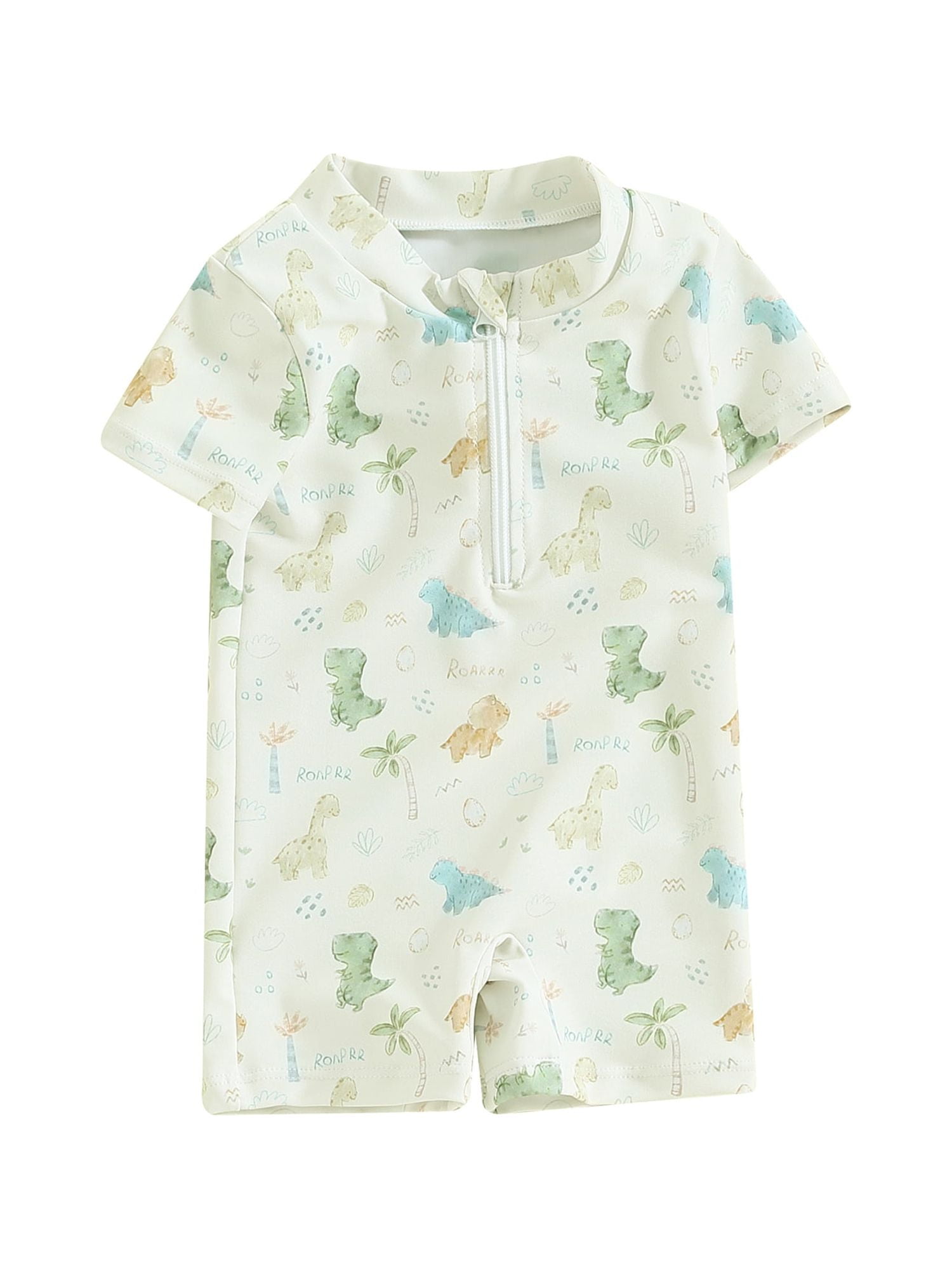 Gupgi Kids Boys Summer Swimsuit Casual Tree/Dinosaur Print Zipper Short ...
