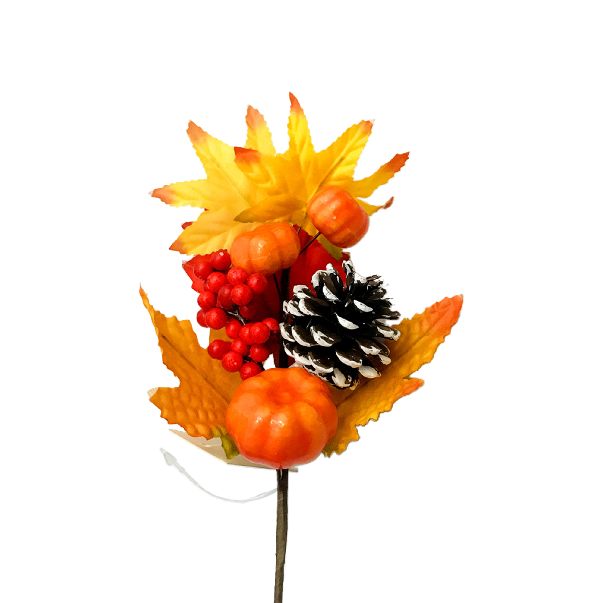 Gupgi Pumpkins Maple Leaves Stems Halloween Artificial Branches Faux ...