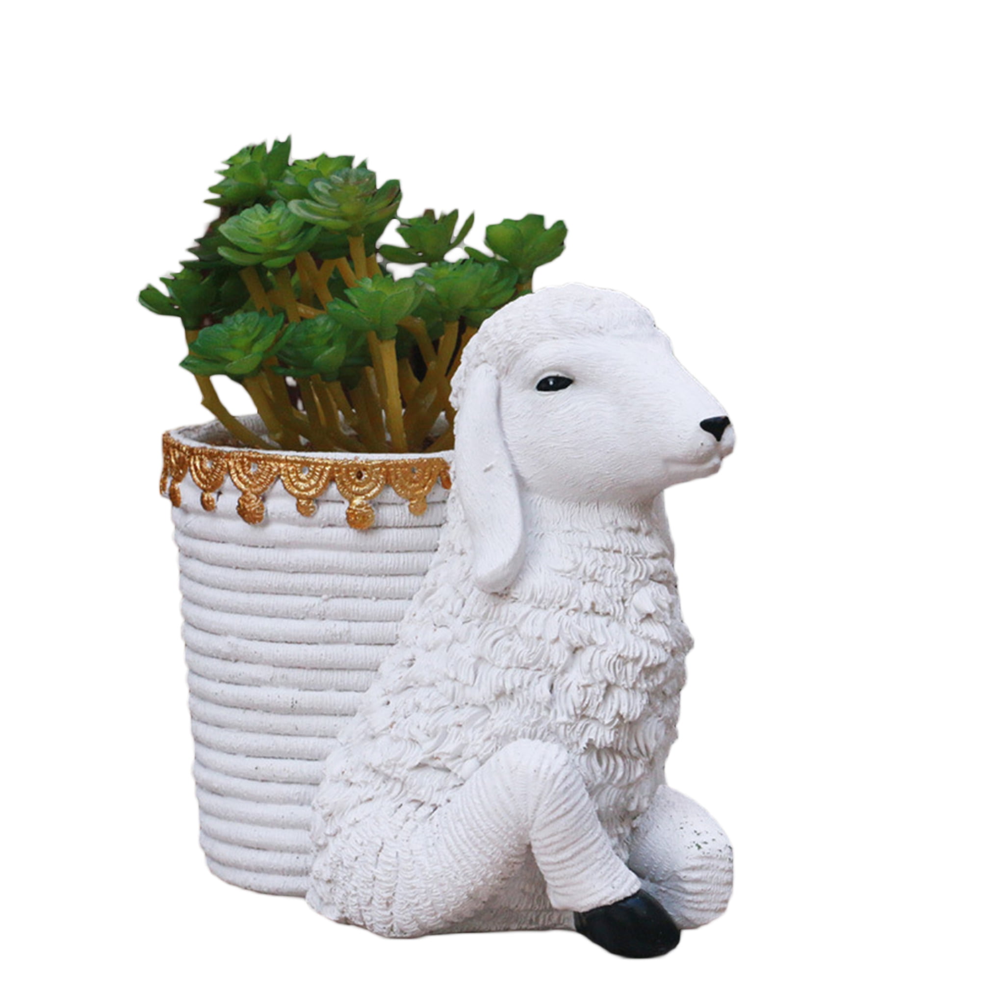 Gupgi Resin Animal Plant Pots Cute Sheep with Pots Funny Succulent ...