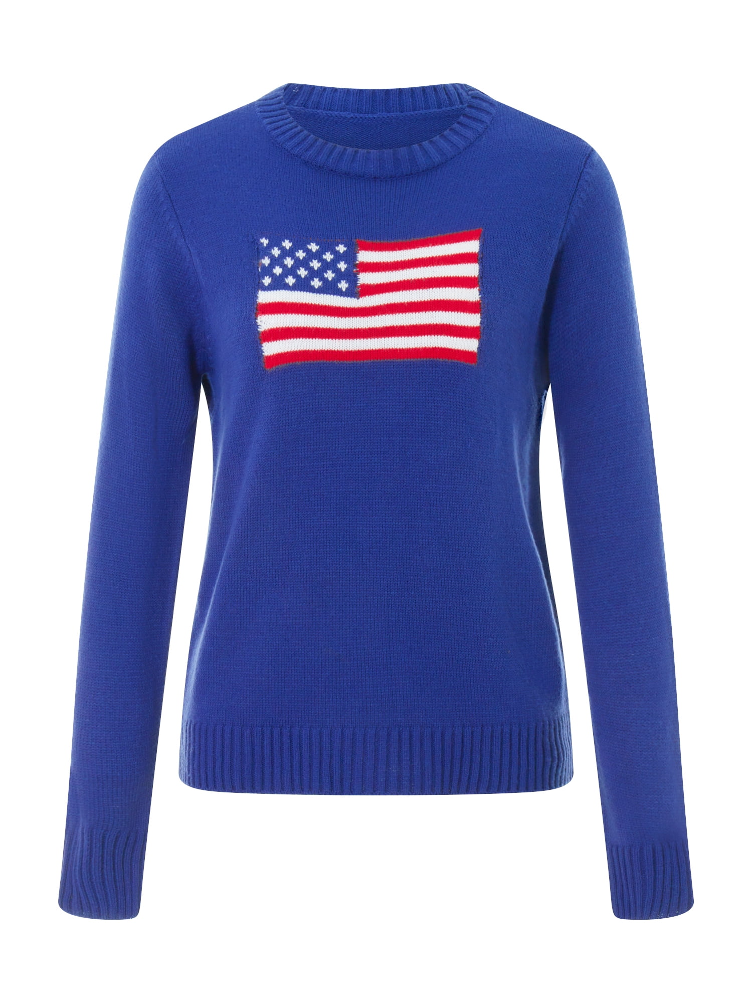 Gupgi Women Flag Sweaters Casual Long Sleeve Crew Neck Loose Fit Knit ...