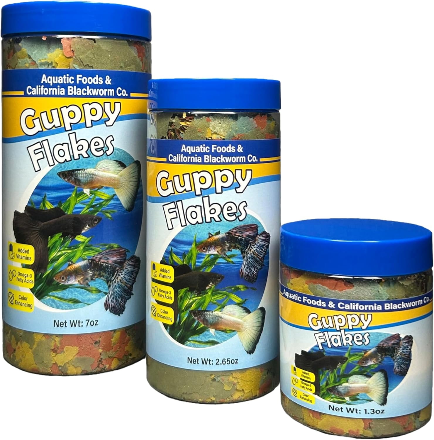 Guppy Flakes, for Guppies, Endler Guppies, Mollies, Platys, Swordtail ...