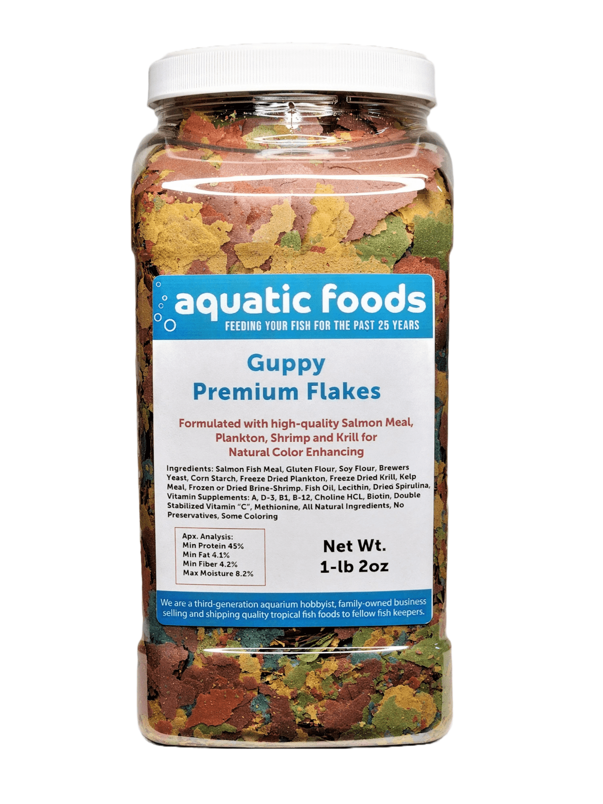 Guppy Premium Flake Mix for Guppies, All Tropicals. Aquatic Foods ...