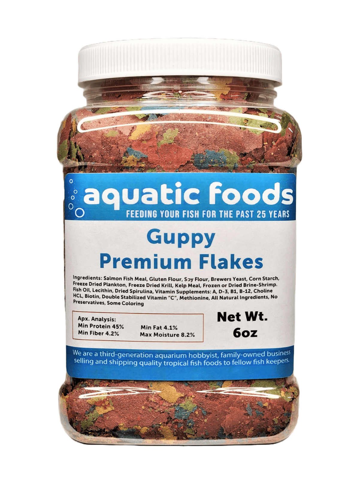 Guppy Premium Flake Mix for Guppies, All Tropicals. Aquatic Foods ...