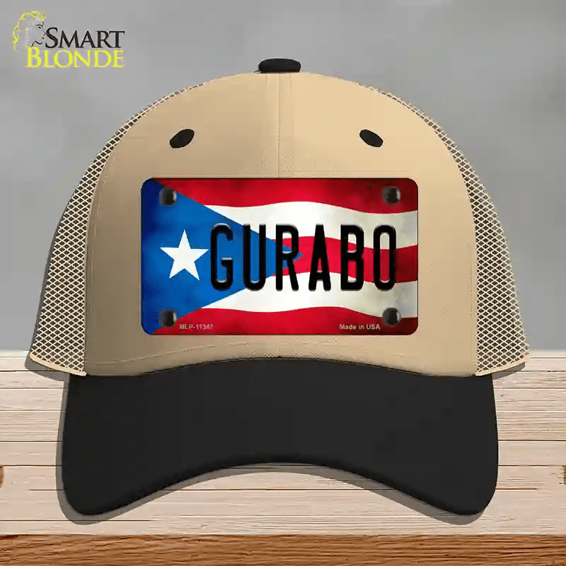 Gurabo Puerto Rico Flag Novelty License Plate Hat Mesh Khaki|Black ...