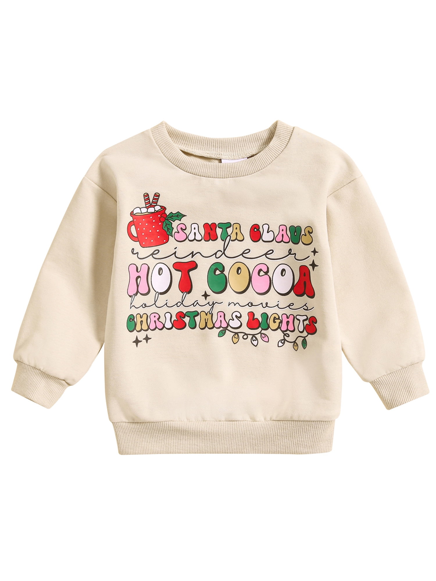Gureui Baby Christmas Sweatshirts Casual Long Sleeve Elf/Santa/Mug ...