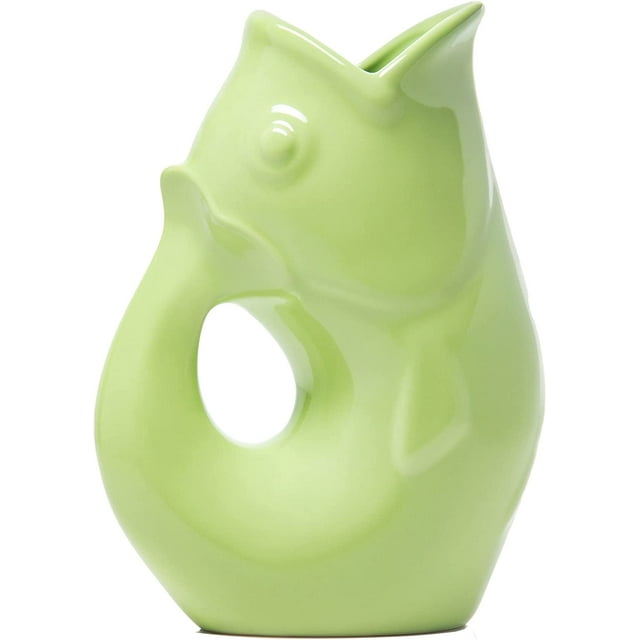 Gurgle Pot Fish Pitcher- | Large Flower Vase or Beverage Pitcher ...