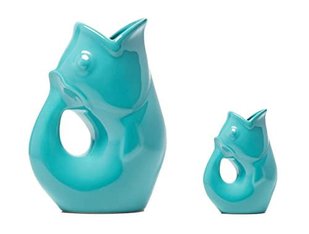 Gurgle Pot Fish Pitcher - Set of 2, French Inspired Design, Large ...