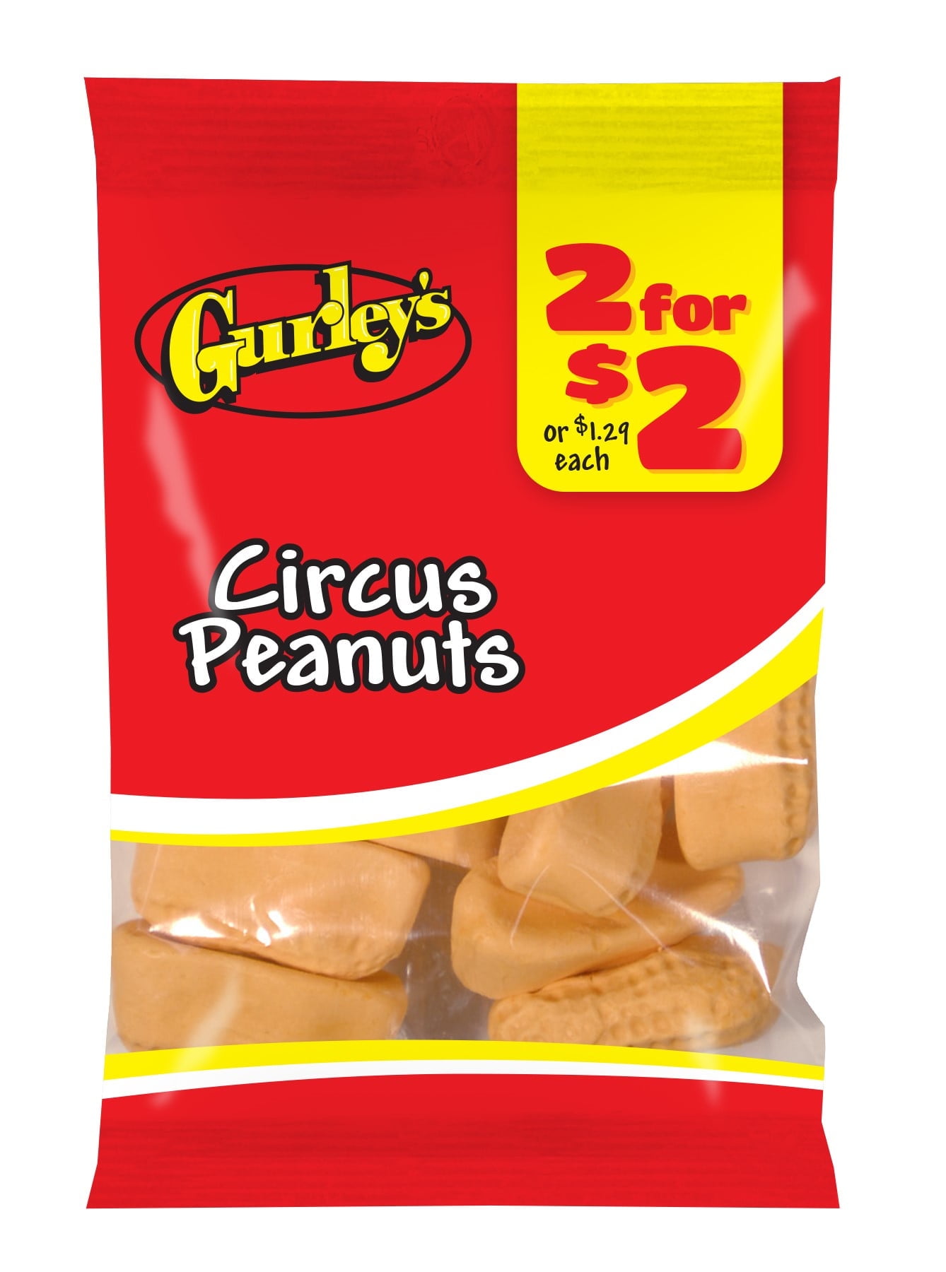 Gurley's Circus Peanuts, Classic Soft and Fluffy Marshmallow Candy ...