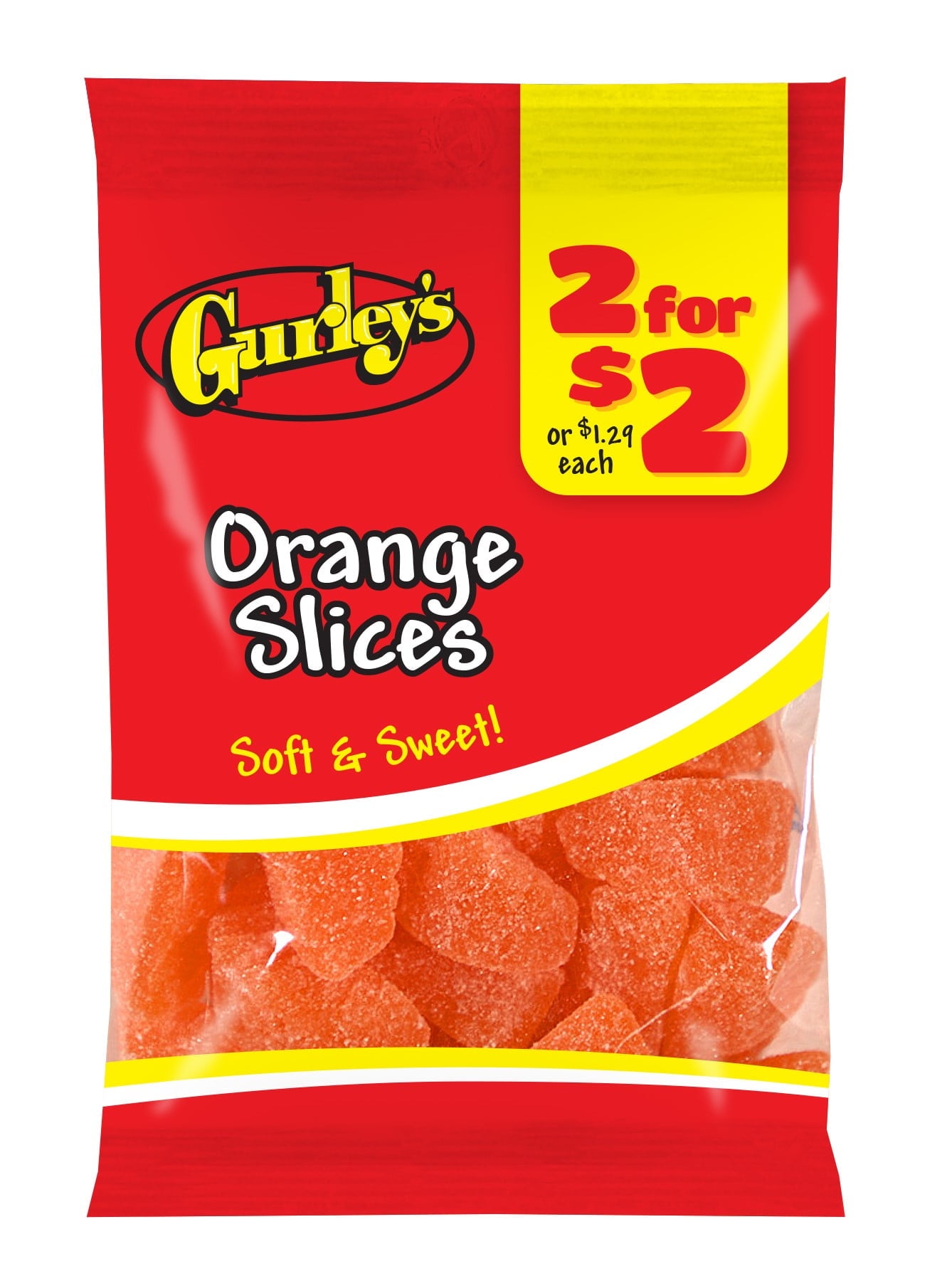 Gurley's Citrus Burst Orange Slices, Jelly Fruit Candy, Zesty Sweet ...