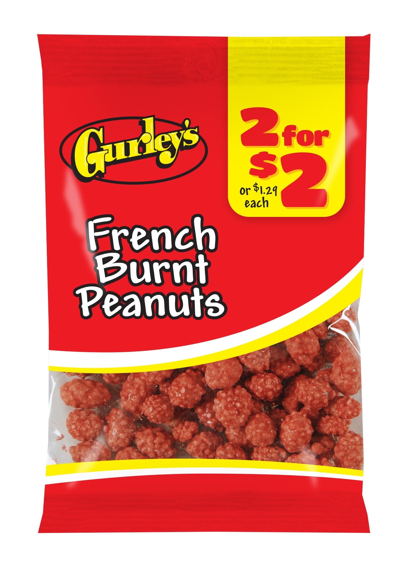 Gurley's Crunchy Candy-Coated Peanuts, Burnt Peanut Flavor, Snack Size (Pack of 12) - Walmart.com
