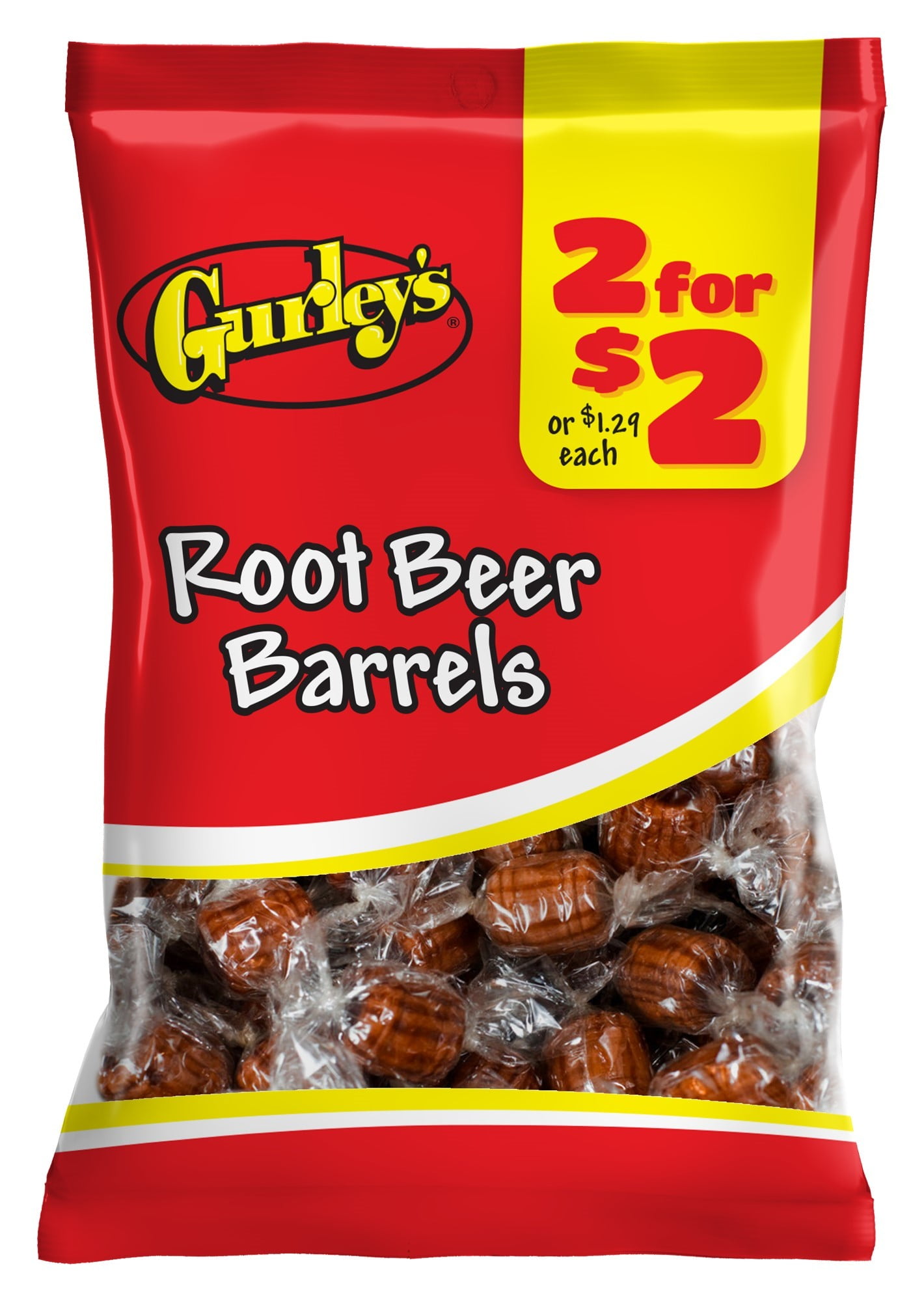 Gurley's Dad's Rootbeer Barrels, Authentic Draft Flavor Hard Candy ...