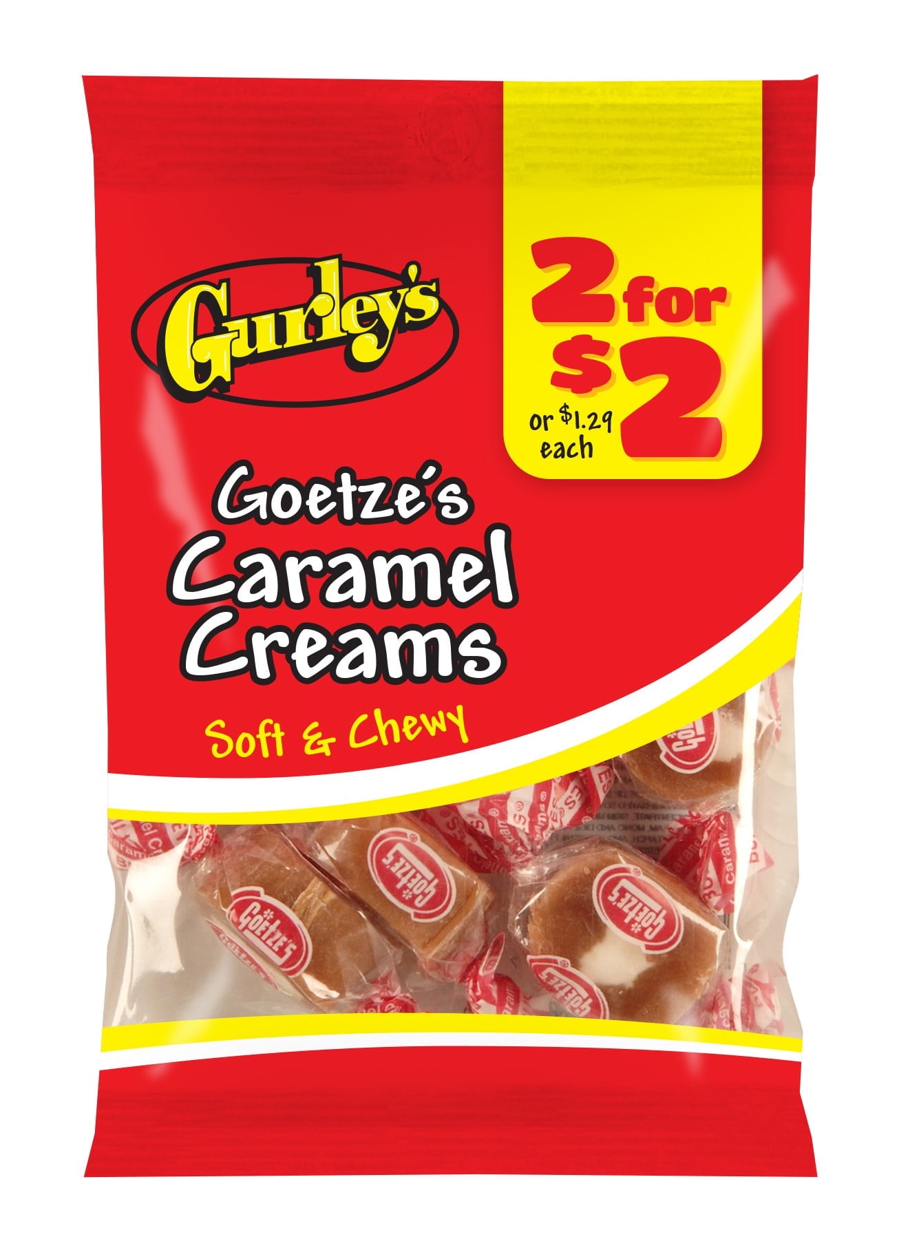 Gurley's Goetzes Soft Caramel Creams, Chewy Milk Caramel Candies (Pack ...