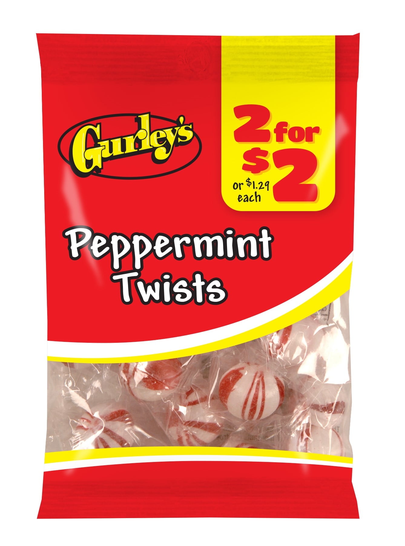 Gurley's Peppermint Twists, Classic Minty Fresh Hard Candy (Pack of 12) - Walmart.com