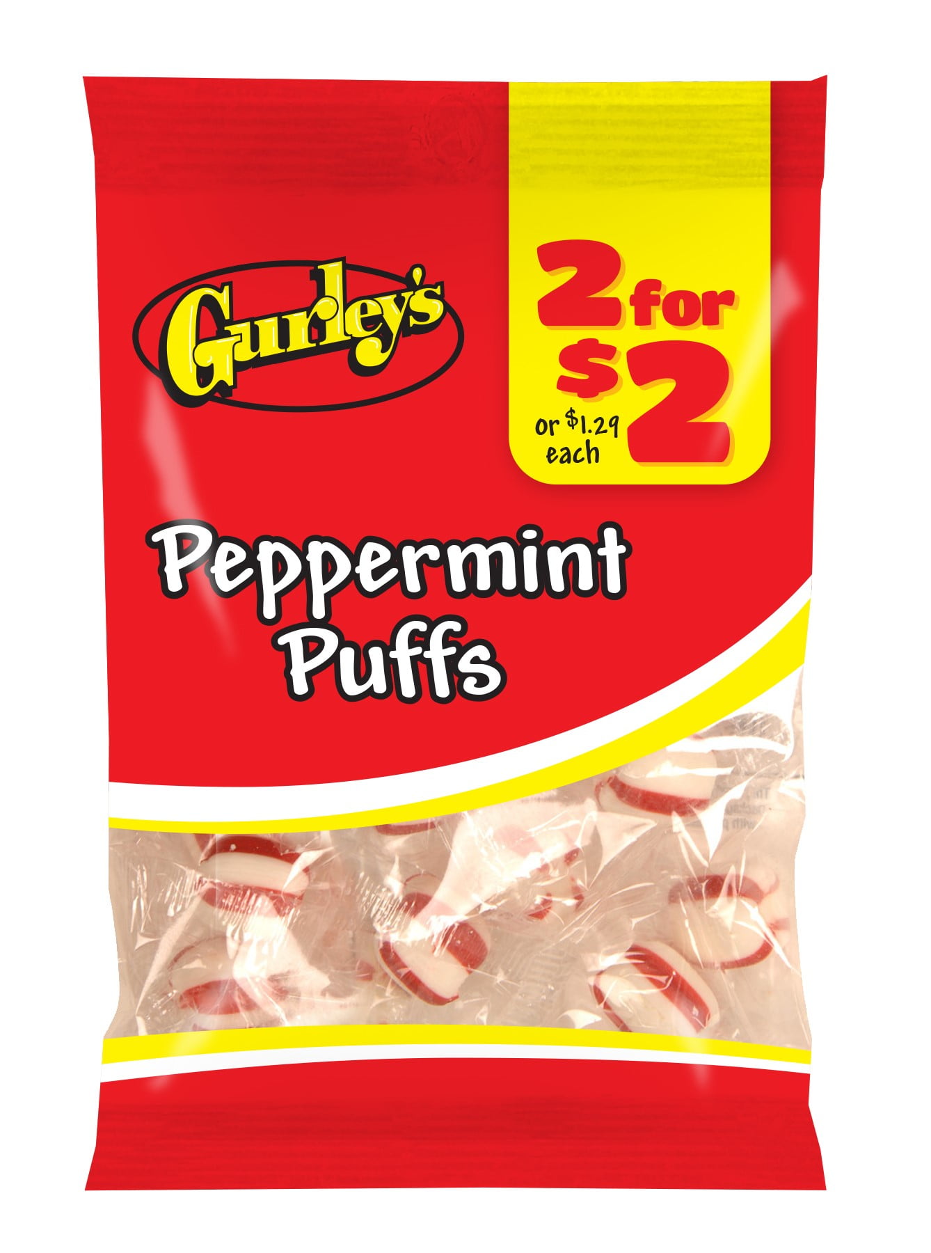 Gurley's Soft Peppermint Puffs, Melt-in-Your-Mouth Mint Candy (Pack of ...