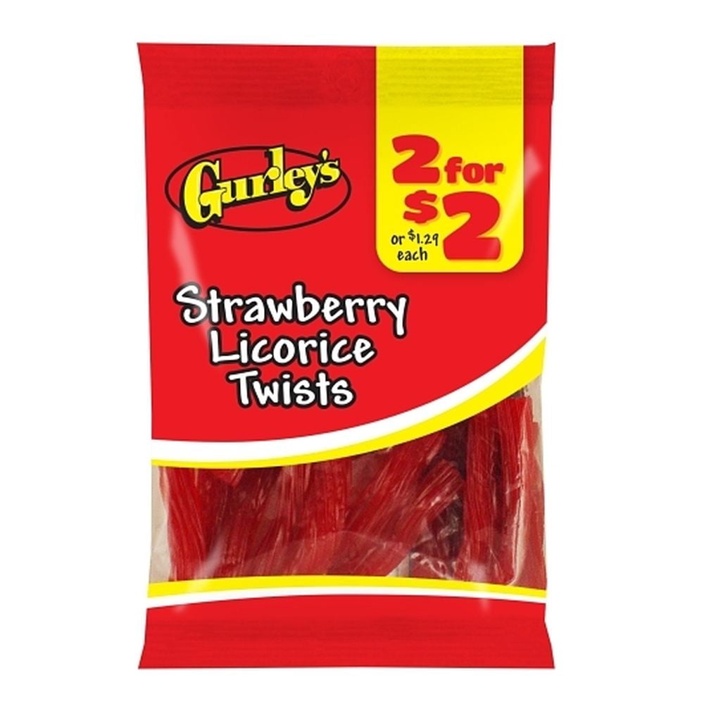 Gurley's Strawberry Licorice Twists, Long-Lasting Chewy Candy (Pack of ...