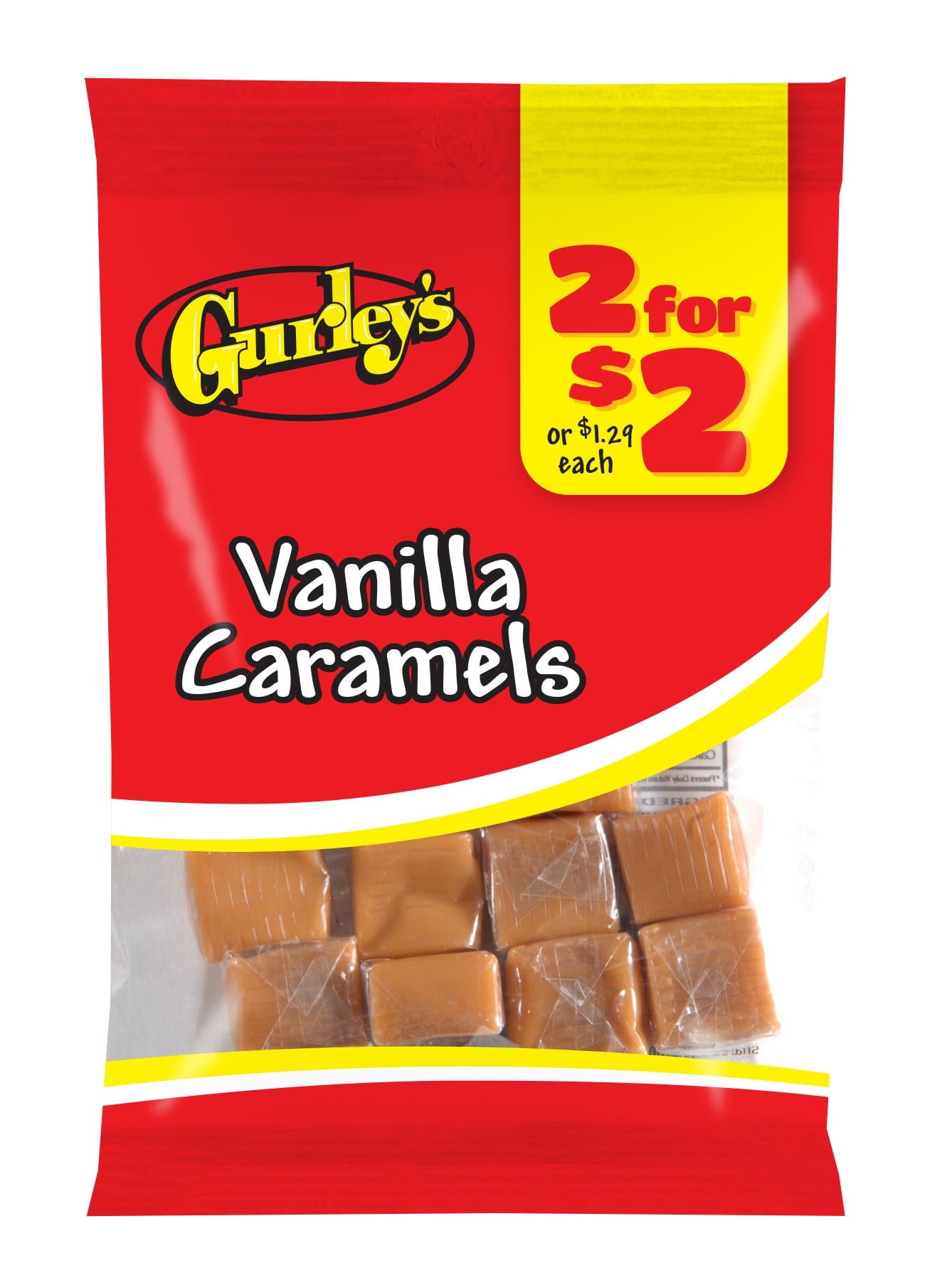Gurley's Vanilla Caramels, Creamy Soft Caramel Candy, Rich Flavor (Pack ...