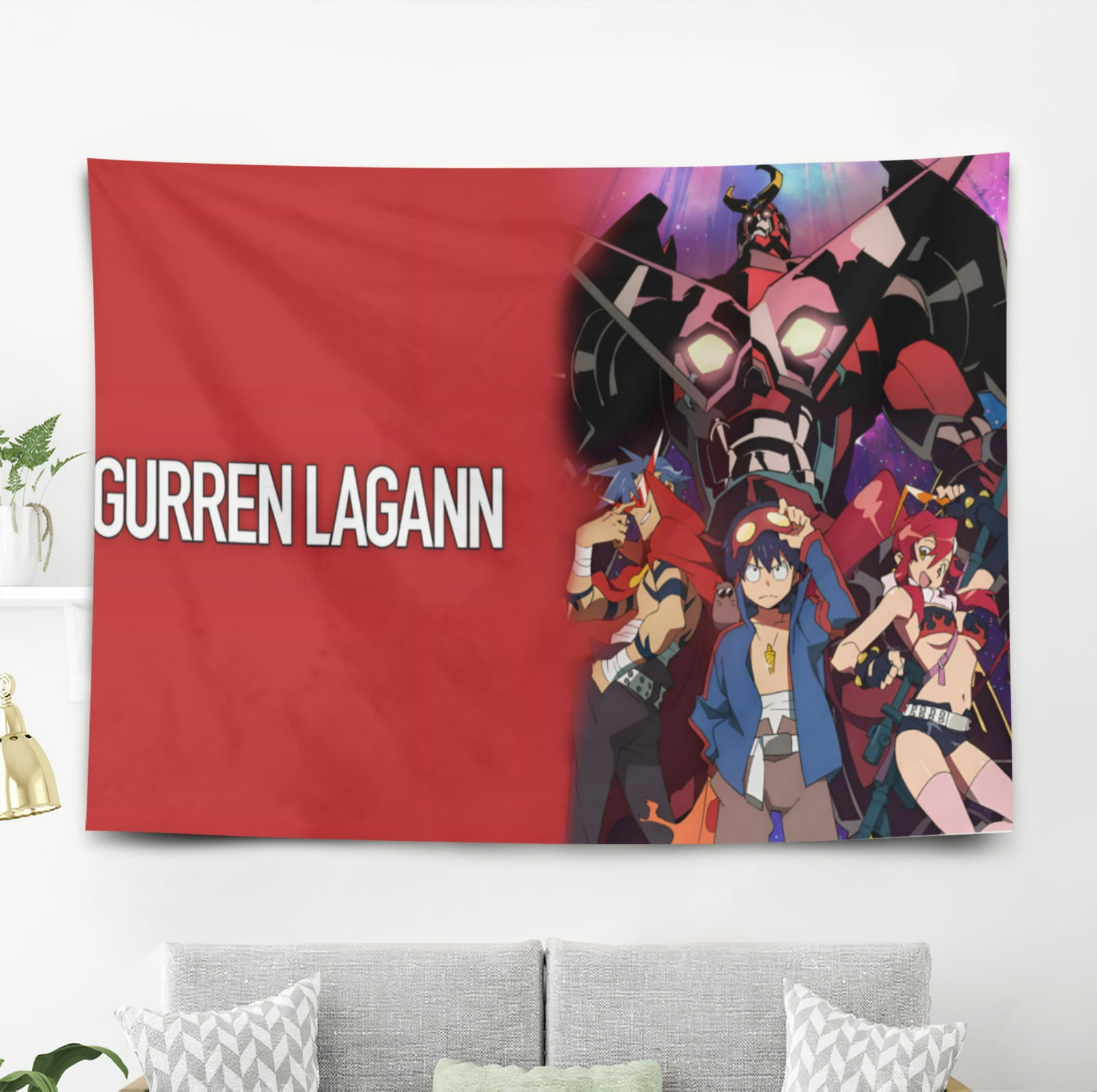 Gurren Lagann Tapestry Gift Wall Hanging Backdrop for Room Bedroom ...