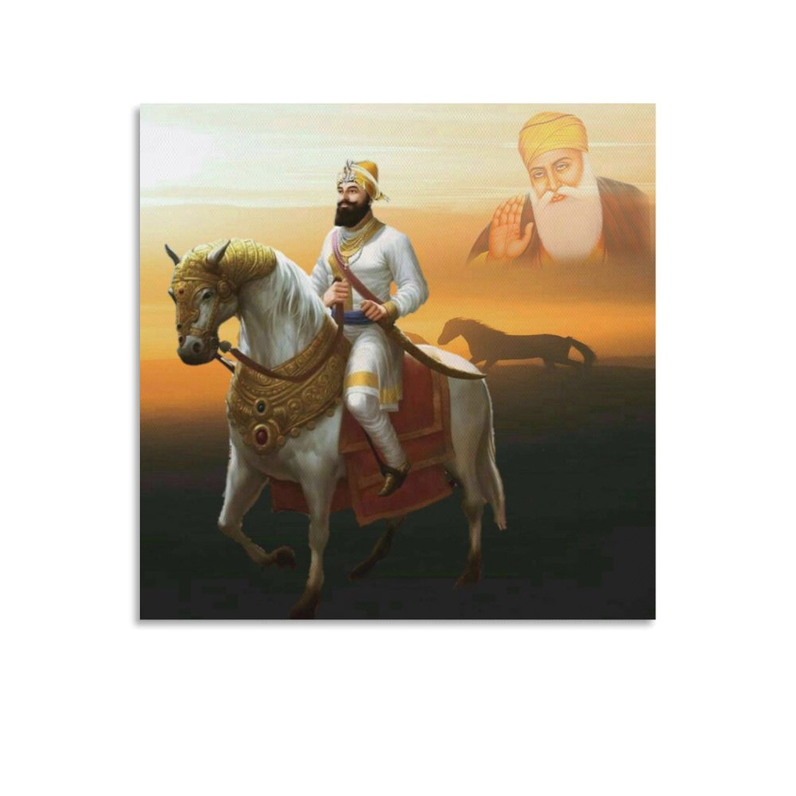 Guru Gobind Singh Art Paintings Picture Print Canvas Poster Wall Paint ...