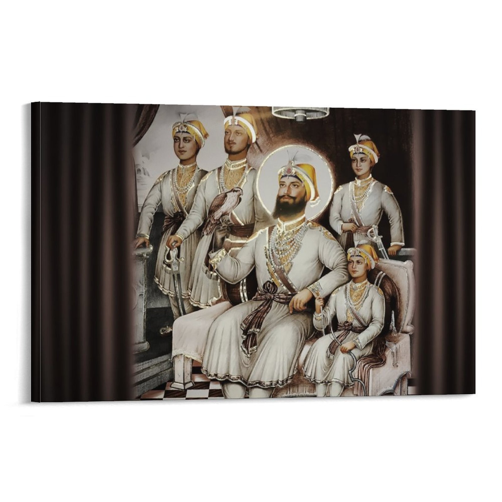 Guru Gobind Singh Be Seated Posters Print Photo Art Painting Canvas ...