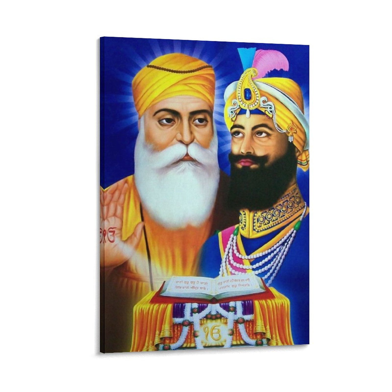 Guru Gobind Singh Guru Nanak Dev Artworks Picture Print Poster Wall Art Painting Canvas Gift ...