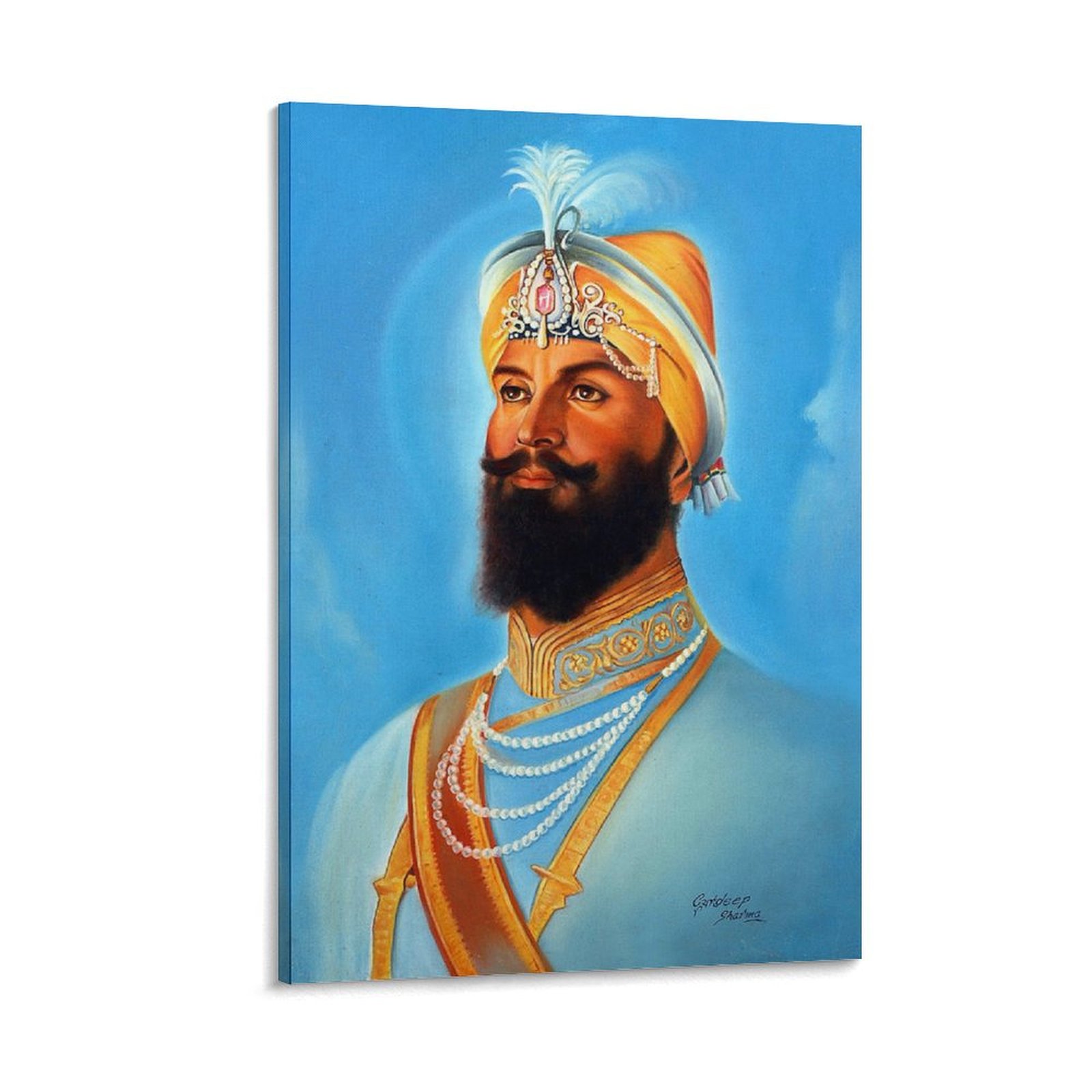 Guru Gobind Singh Ji Blue Art Posters Room Aesthetic Poster Print Art ...