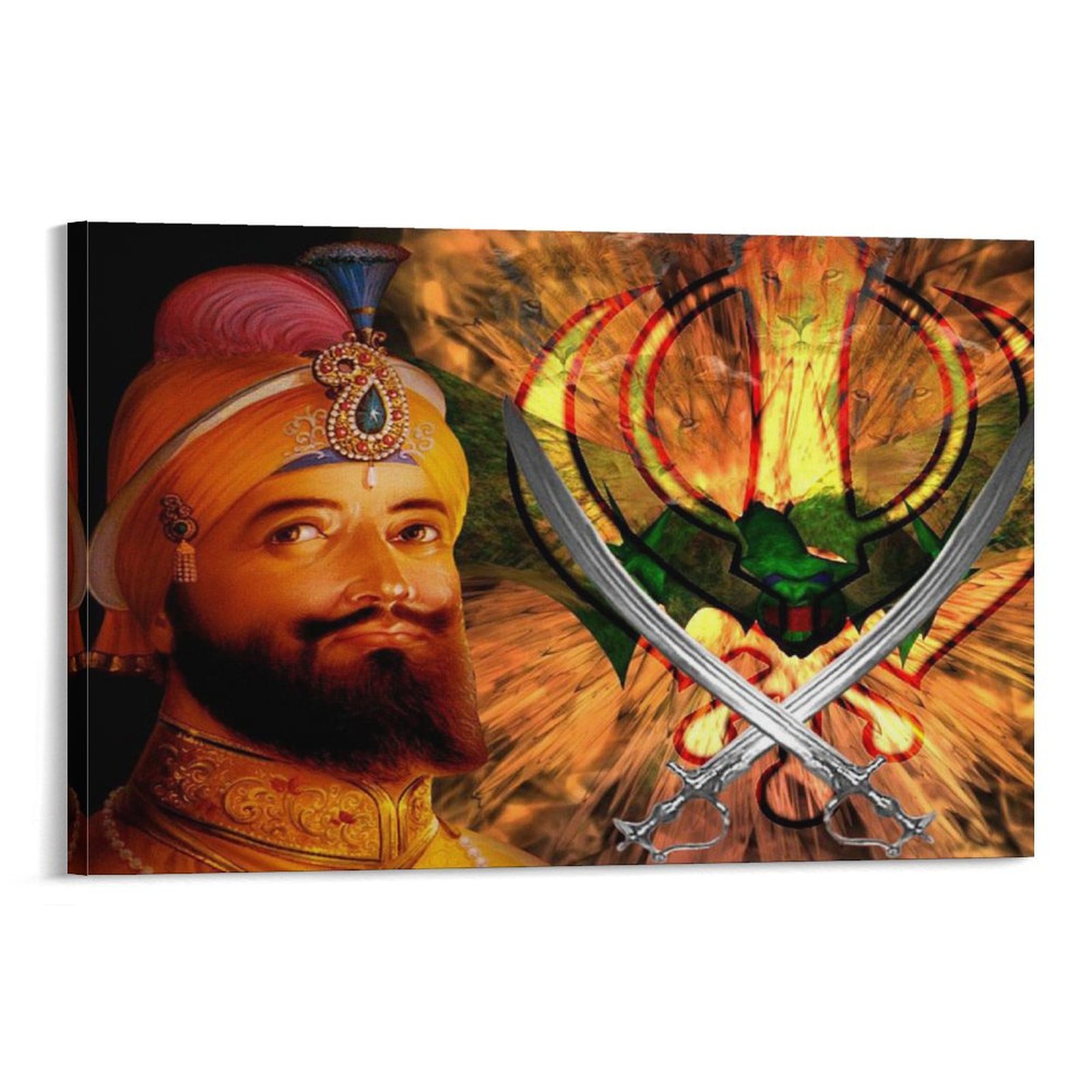 Guru Gobind Singh Paingting Art Gifts Canvas Painting Poster Wall Art ...